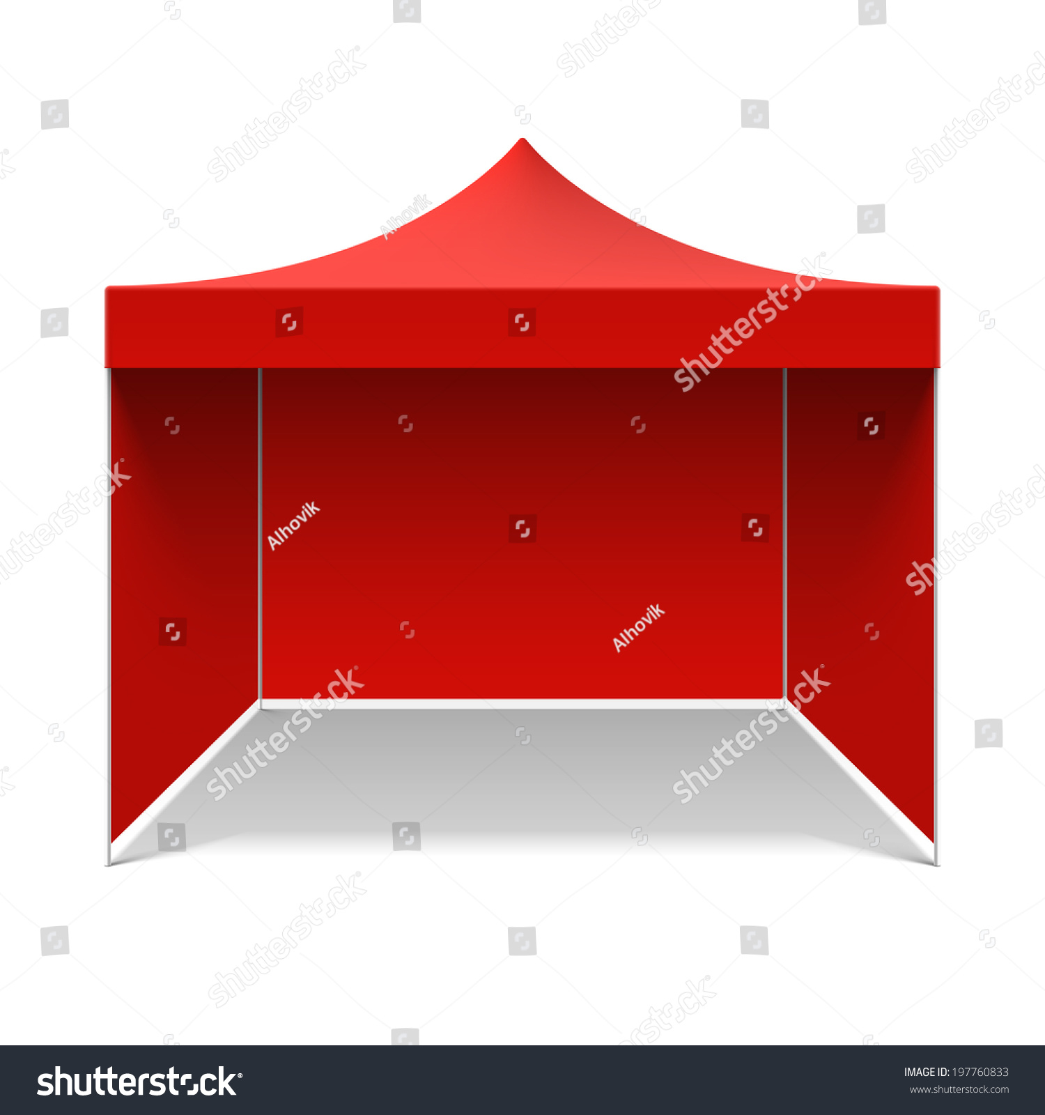 Red Folding Tent Vector Stock Vector (Royalty Free) 197760833 ...