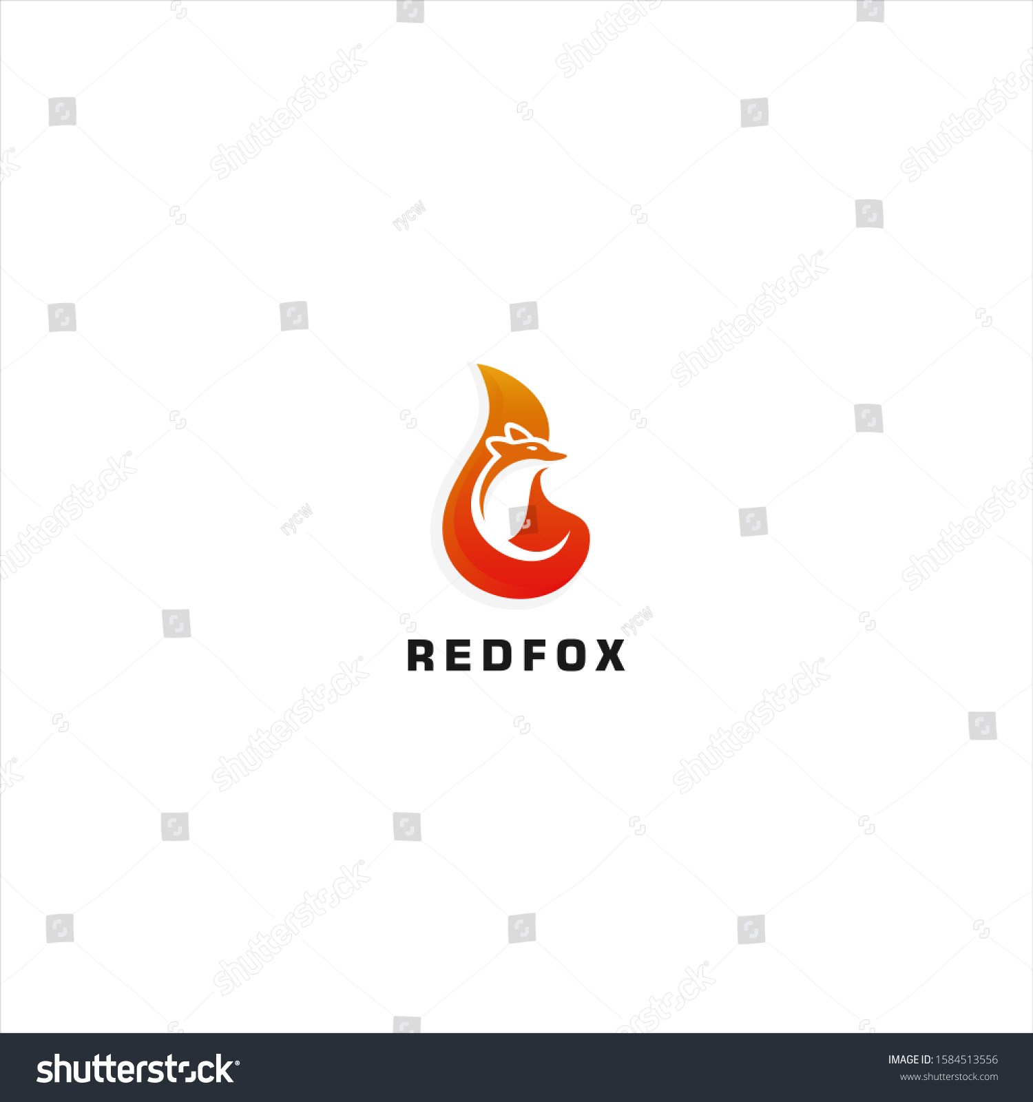 Red Fox Logo Design Template: เวกเตอร์สต็อก (ปลอดค่าลิขสิทธิ์ ...