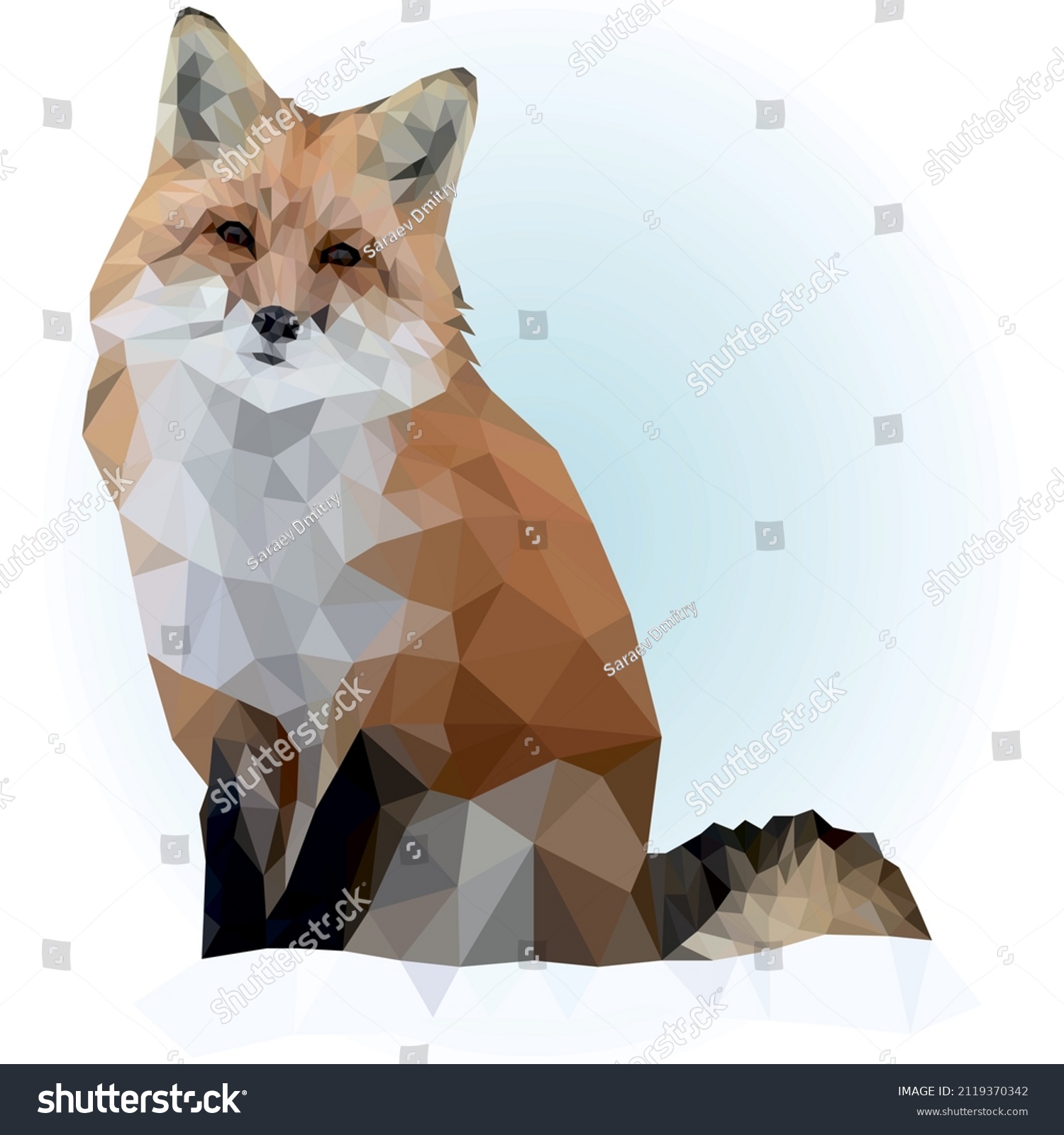 Red Fox Low Poly Art Stock Vector (Royalty Free) 2119370342 | Shutterstock