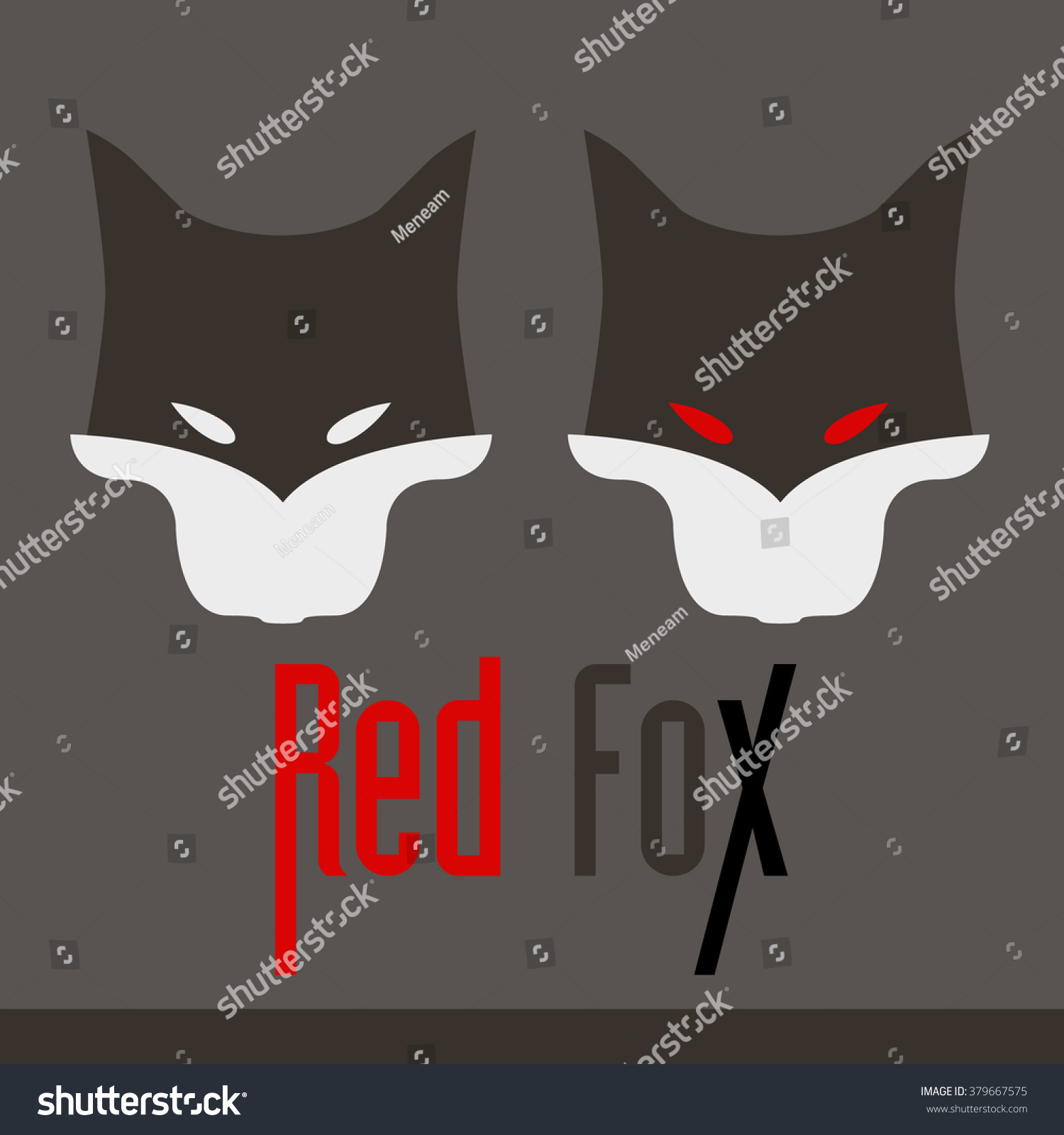 Red Fox Symbol Vector Stock Vector (Royalty Free) 379667575 | Shutterstock