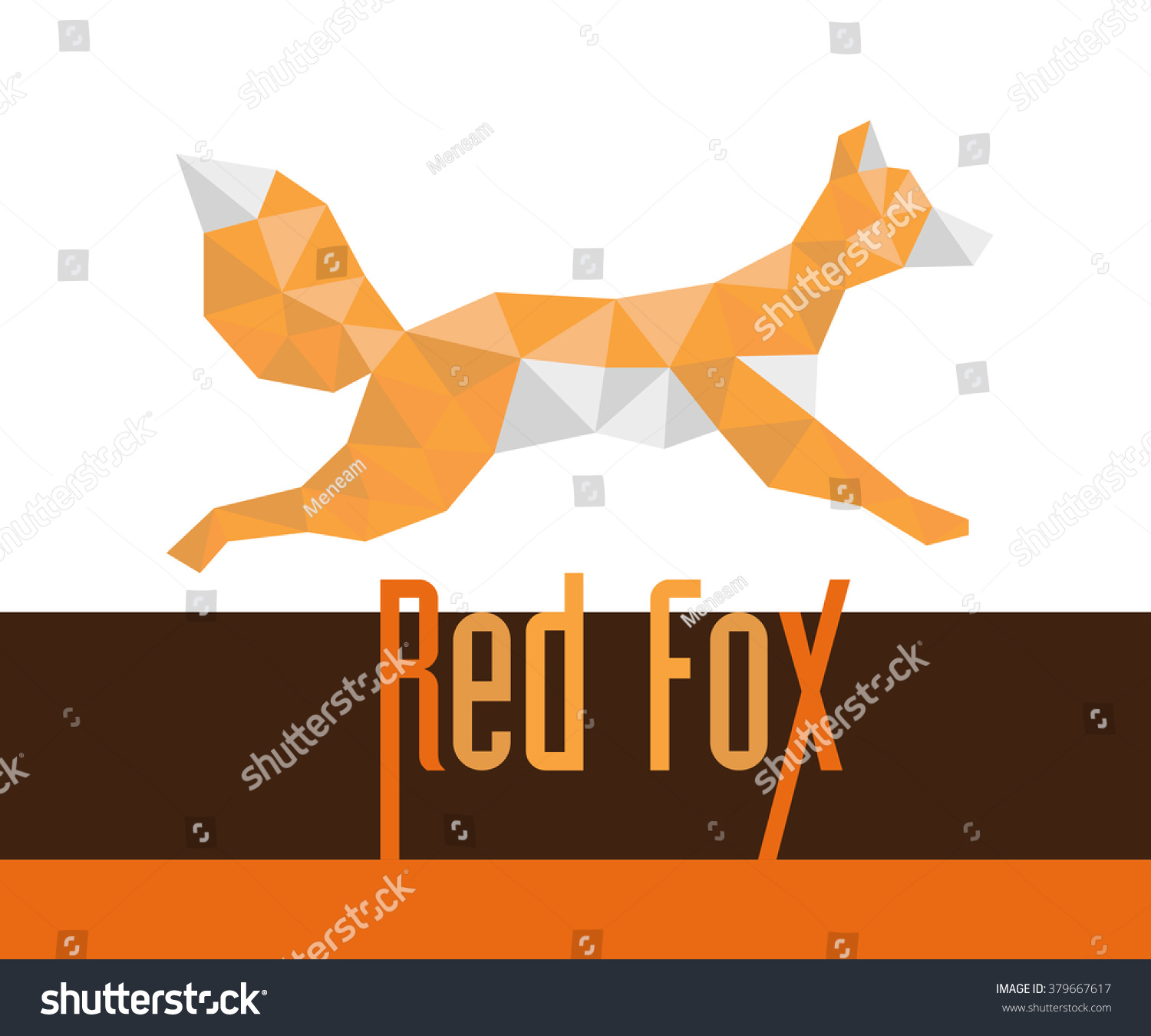 Red Fox Symbol Vector Stock Vector (Royalty Free) 379667617