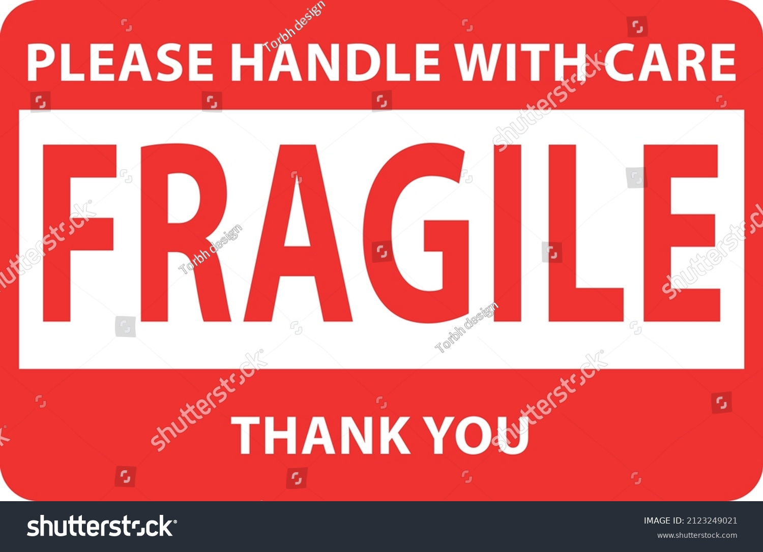 Red Fragile Symbol Vector Image Stock Vector (Royalty Free) 2123249021 ...