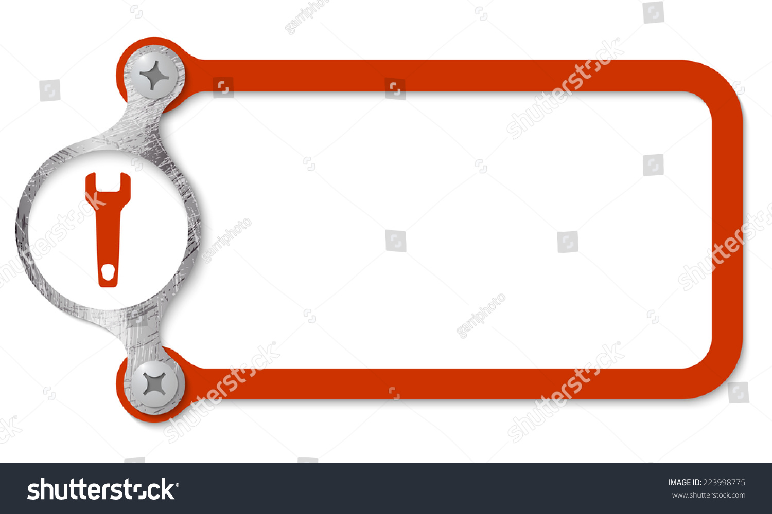 Red Frame Screws Spanner Stock Vector (Royalty Free) 223998775 ...
