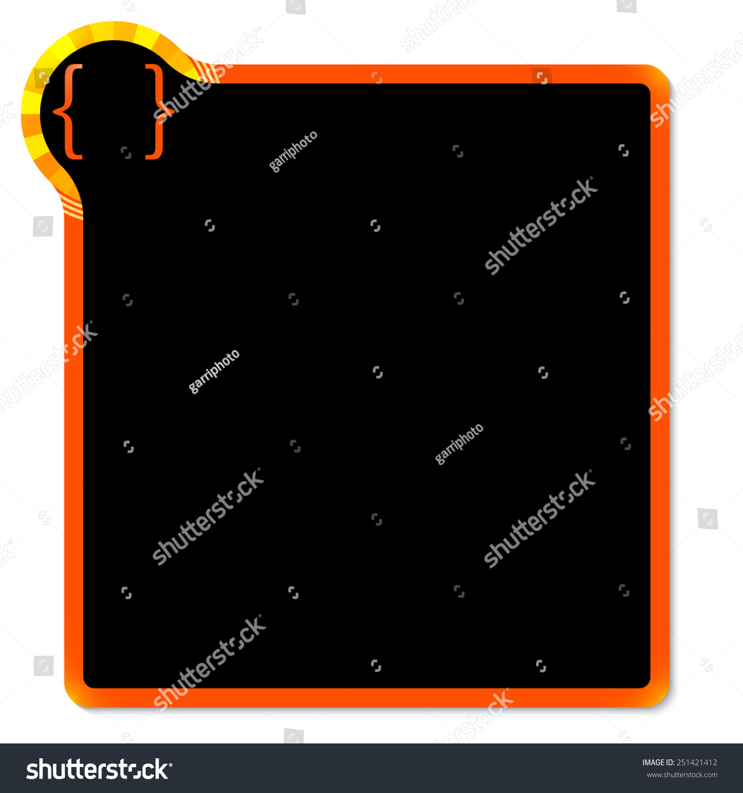 Red Frame Yellow Corner Brackets Stock Vector (Royalty Free) 251421412 ...