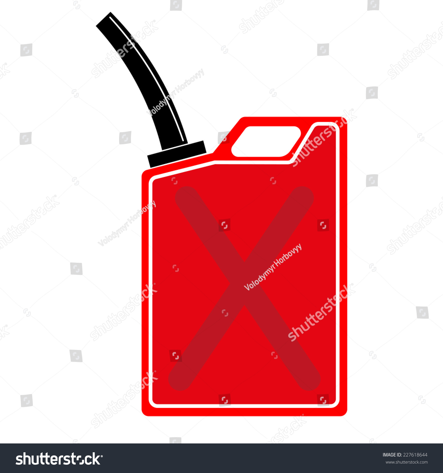 Red Gas Can Stock Vector (Royalty Free) 227618644 | Shutterstock