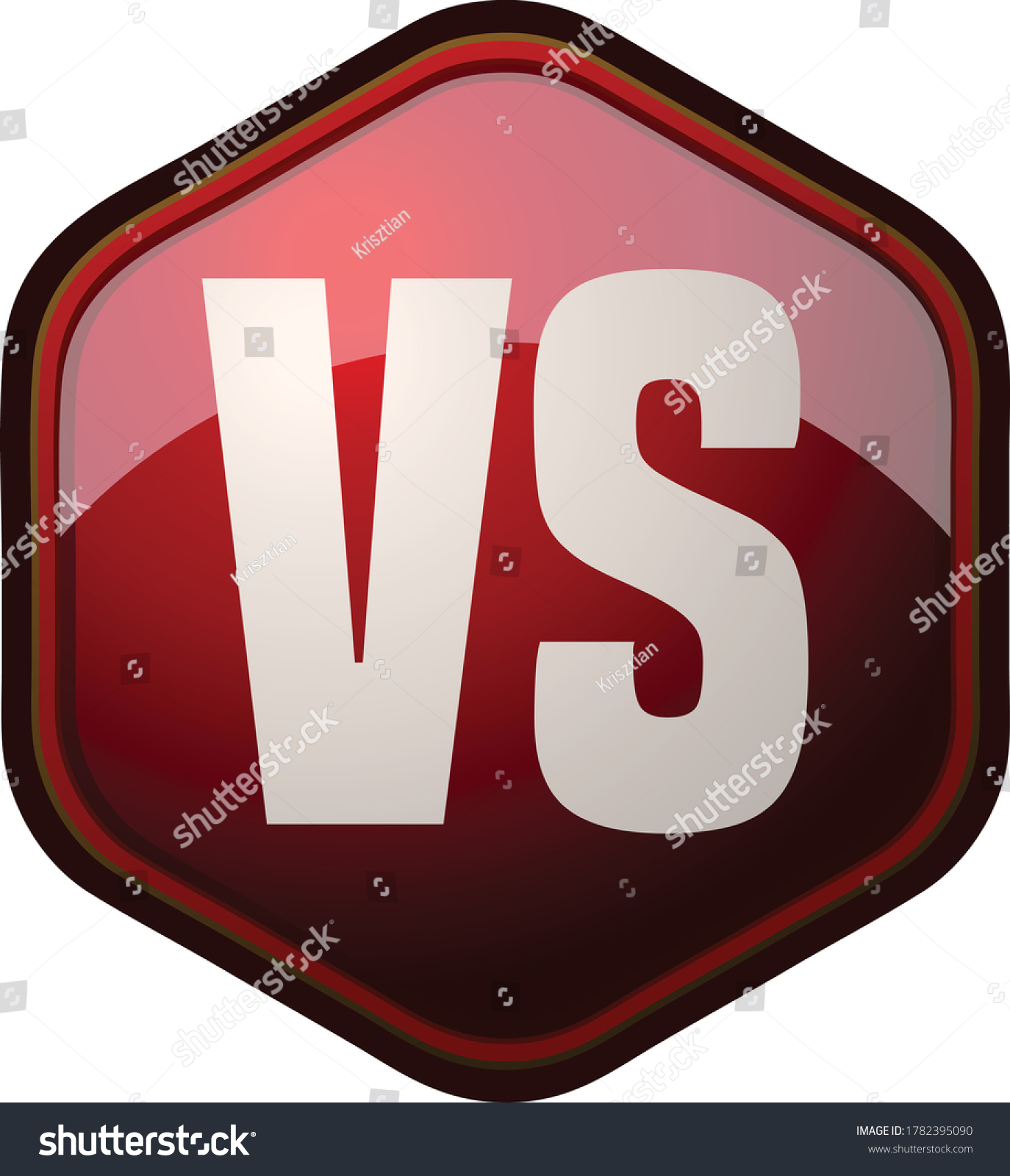 Red Glossy Versus Sign Vector Illustration Stock Vector (Royalty Free ...