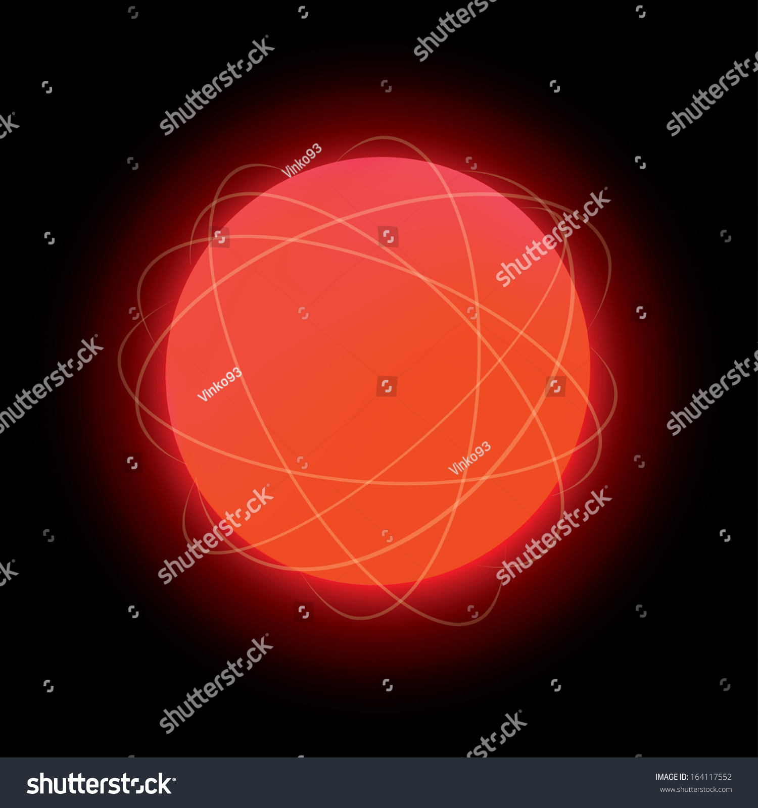 Red Glowing Sphere Vector Illustration Stock Vector (Royalty Free ...