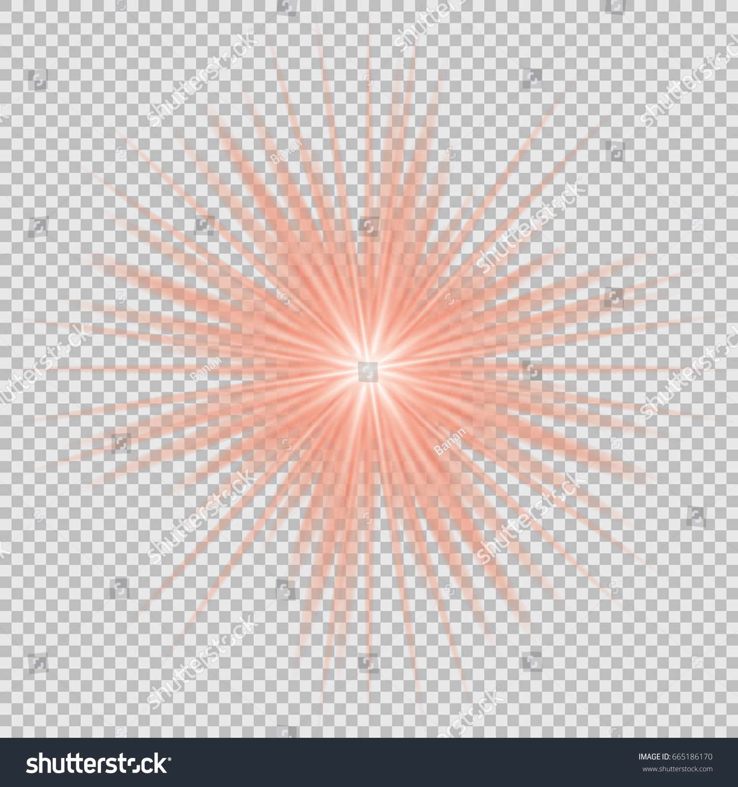 Red Glowing Star On Square Background Stock Vector (Royalty Free ...