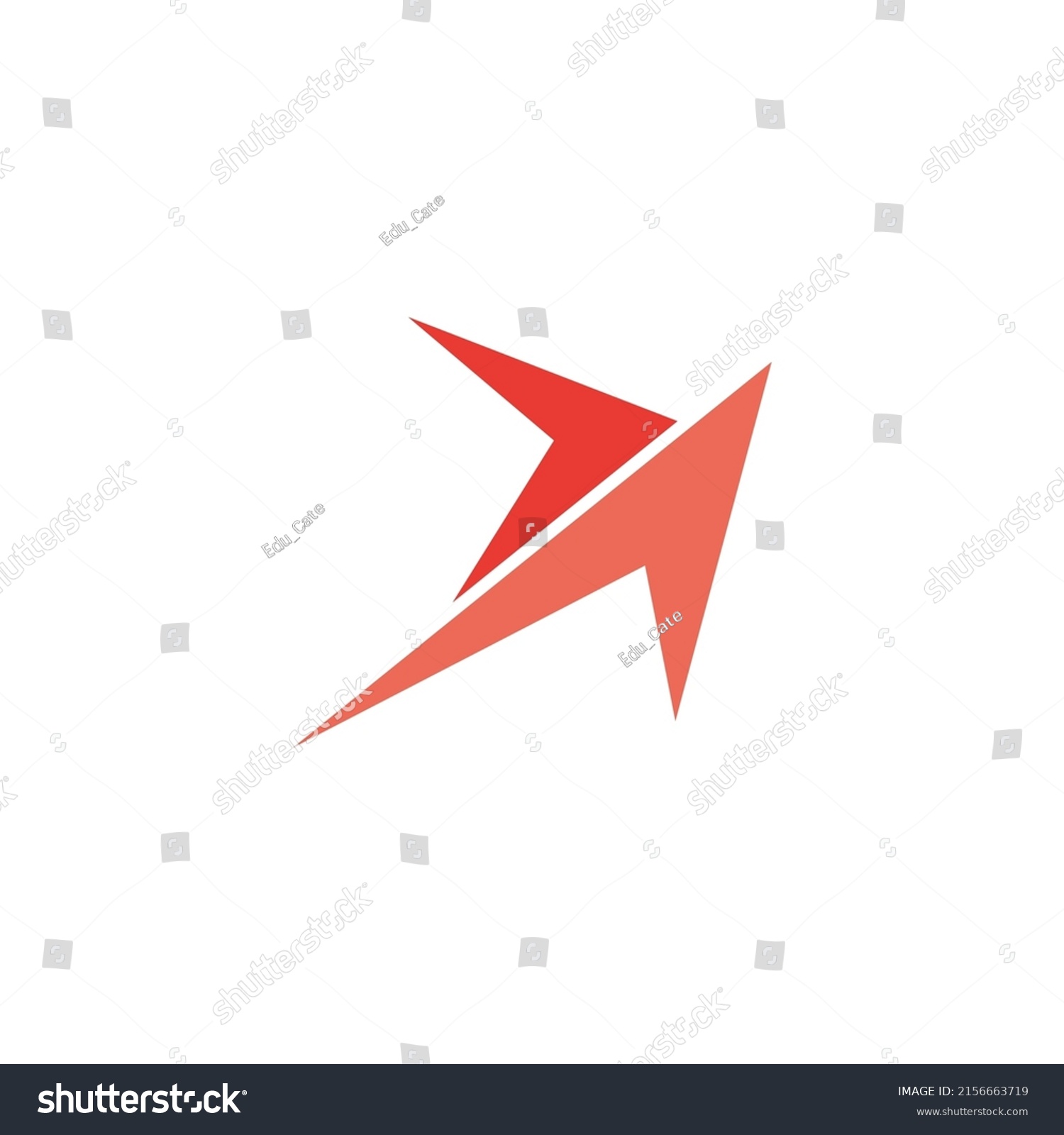 Red Gradient Arrow Swoosh Geometric Logo Stock Vector (Royalty Free ...