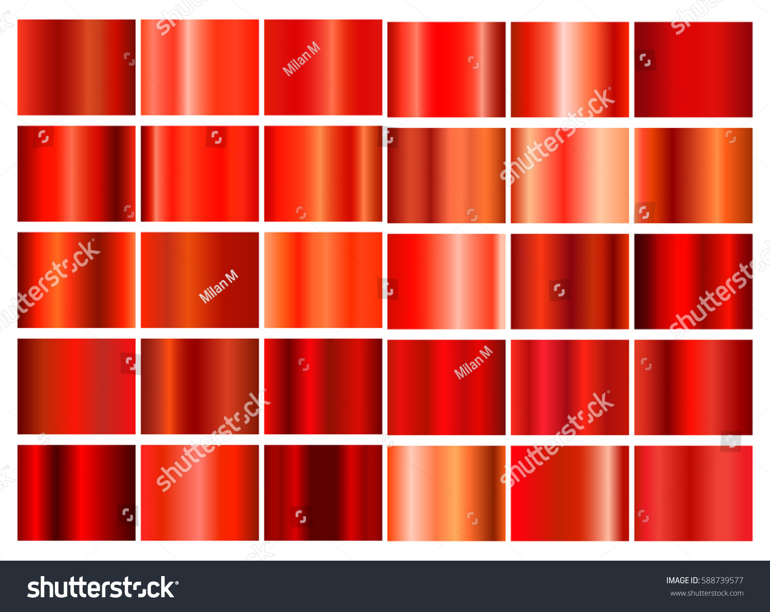 Red Gradient Collection Your Designvector Set Stock Vector (Royalty ...
