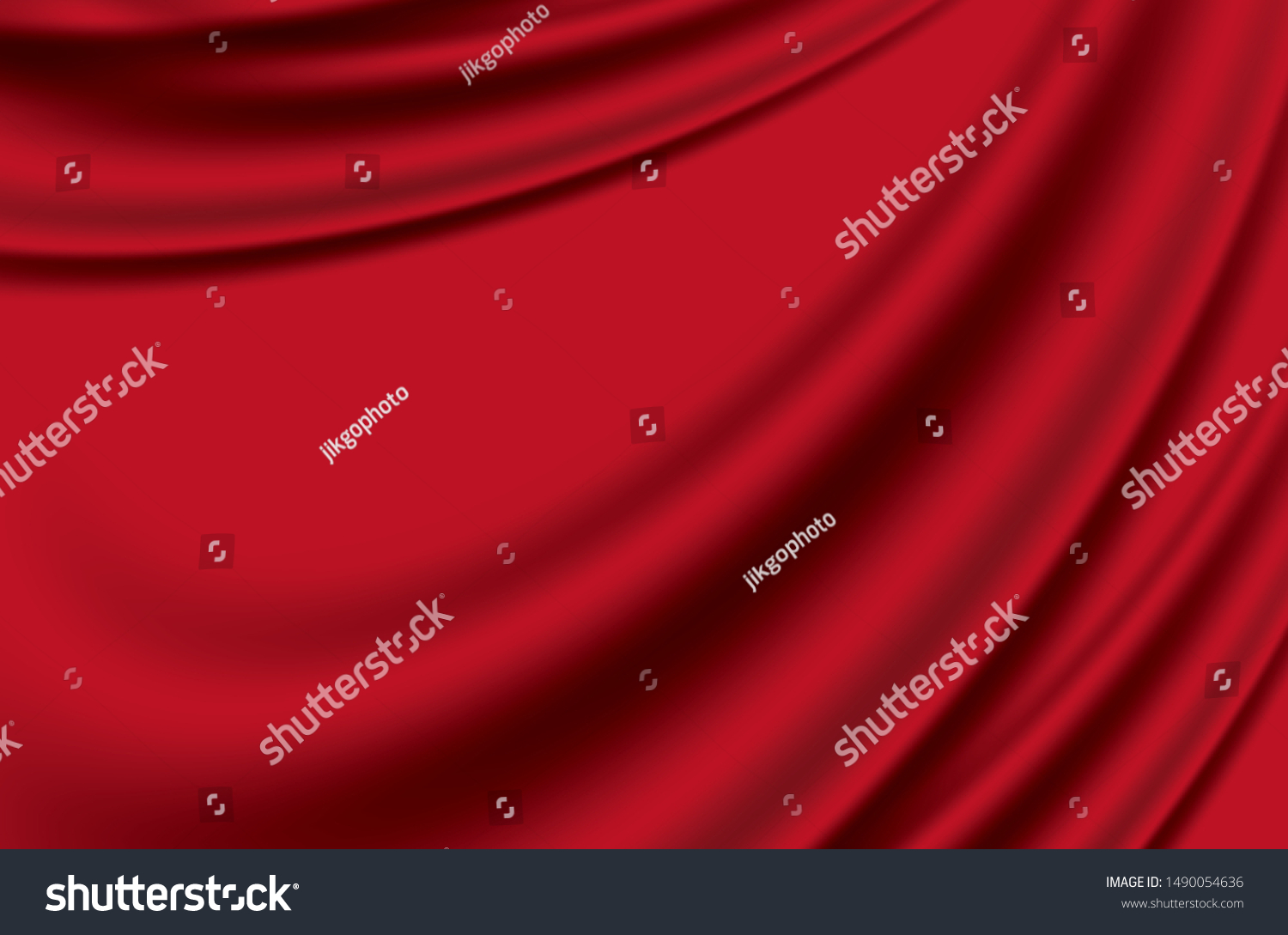 Red Gradient Silk Fabric Background Wallpaper Stock Vector (Royalty ...