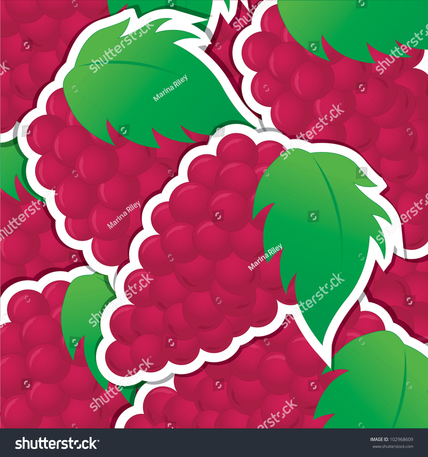 Red Grape Sticker Backgroundcard Vector Format Stock Vector (Royalty ...