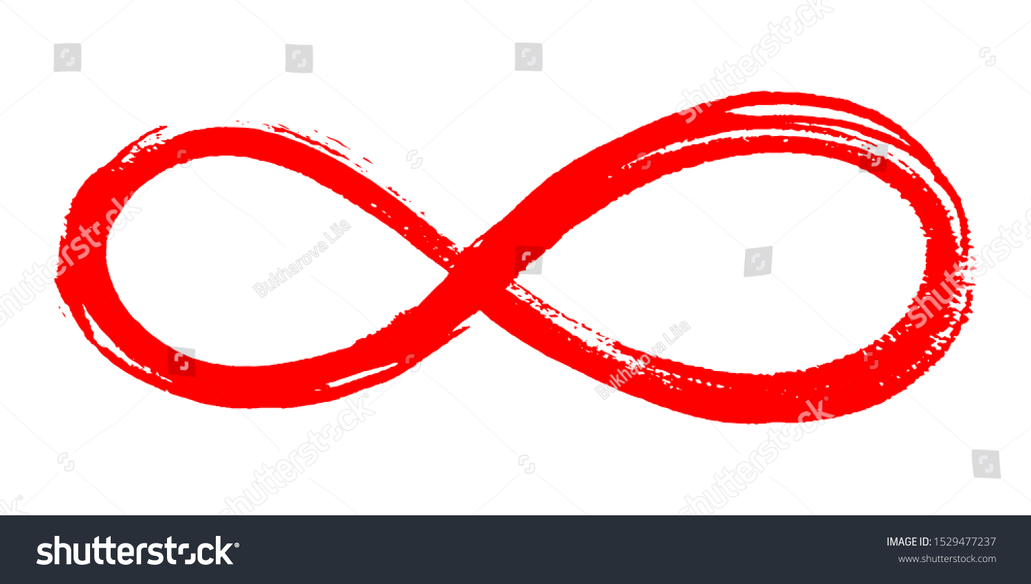 Red Grunge Infinity Symbol On White: vector de stock (libre de regalías ...