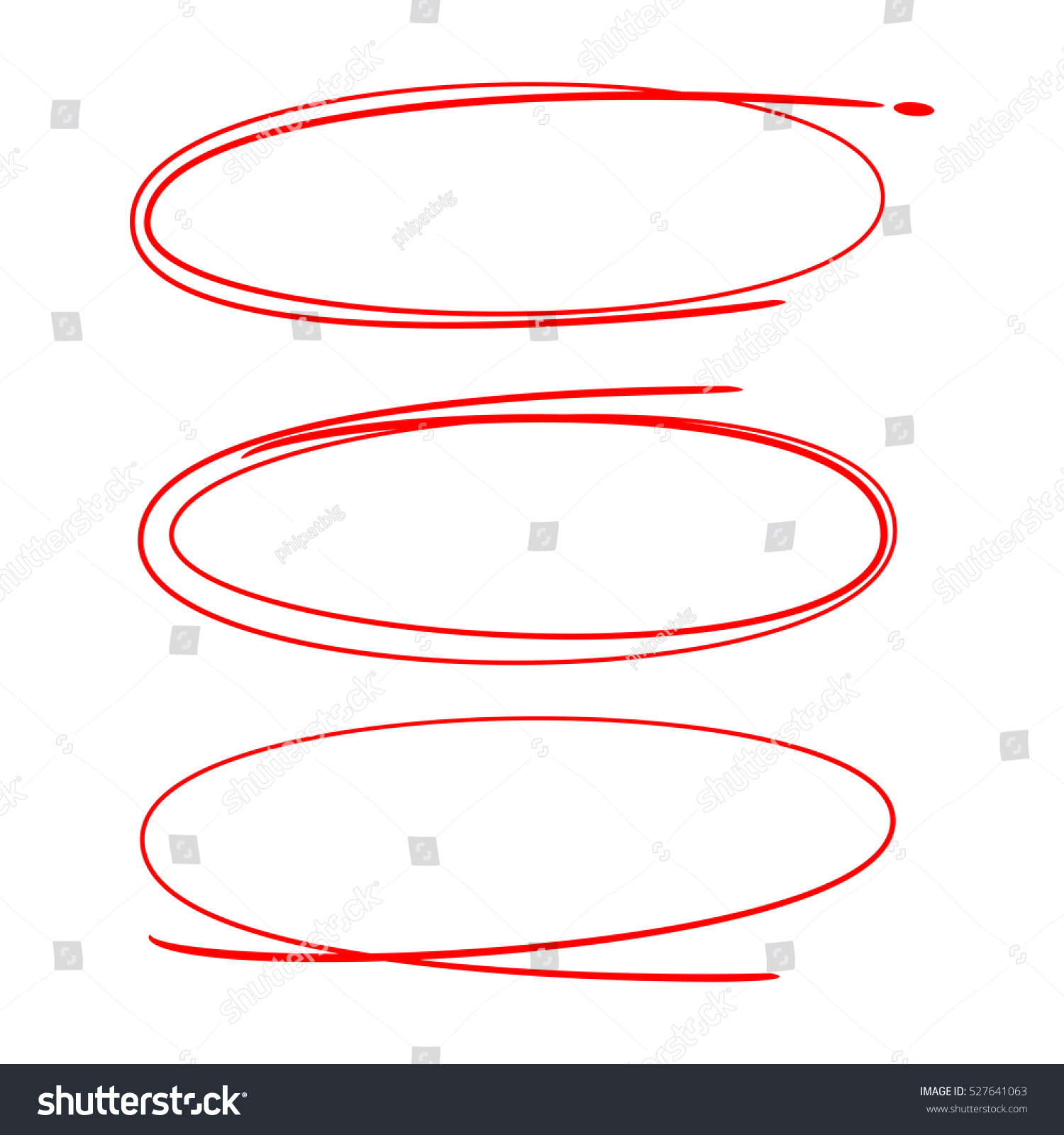 Red Hand Drawn Circle Highlighting Text Stock Vector 527641063 ...