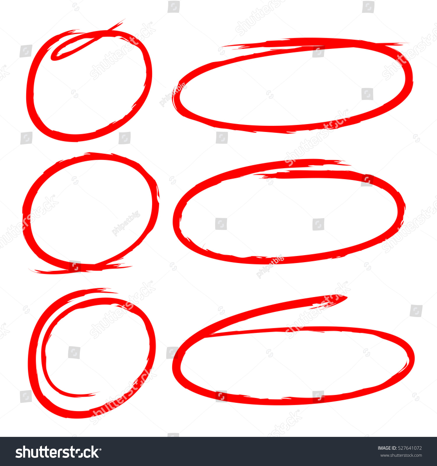 Red Hand Drawn Circle Highlighting Text Stock Vector (Royalty Free ...