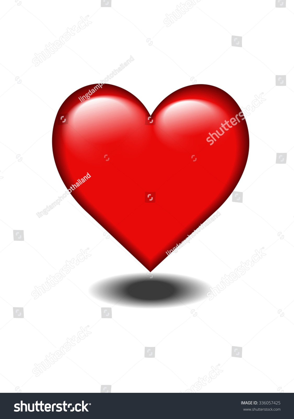 Red Hart Stock Vector (Royalty Free) 336057425 | Shutterstock