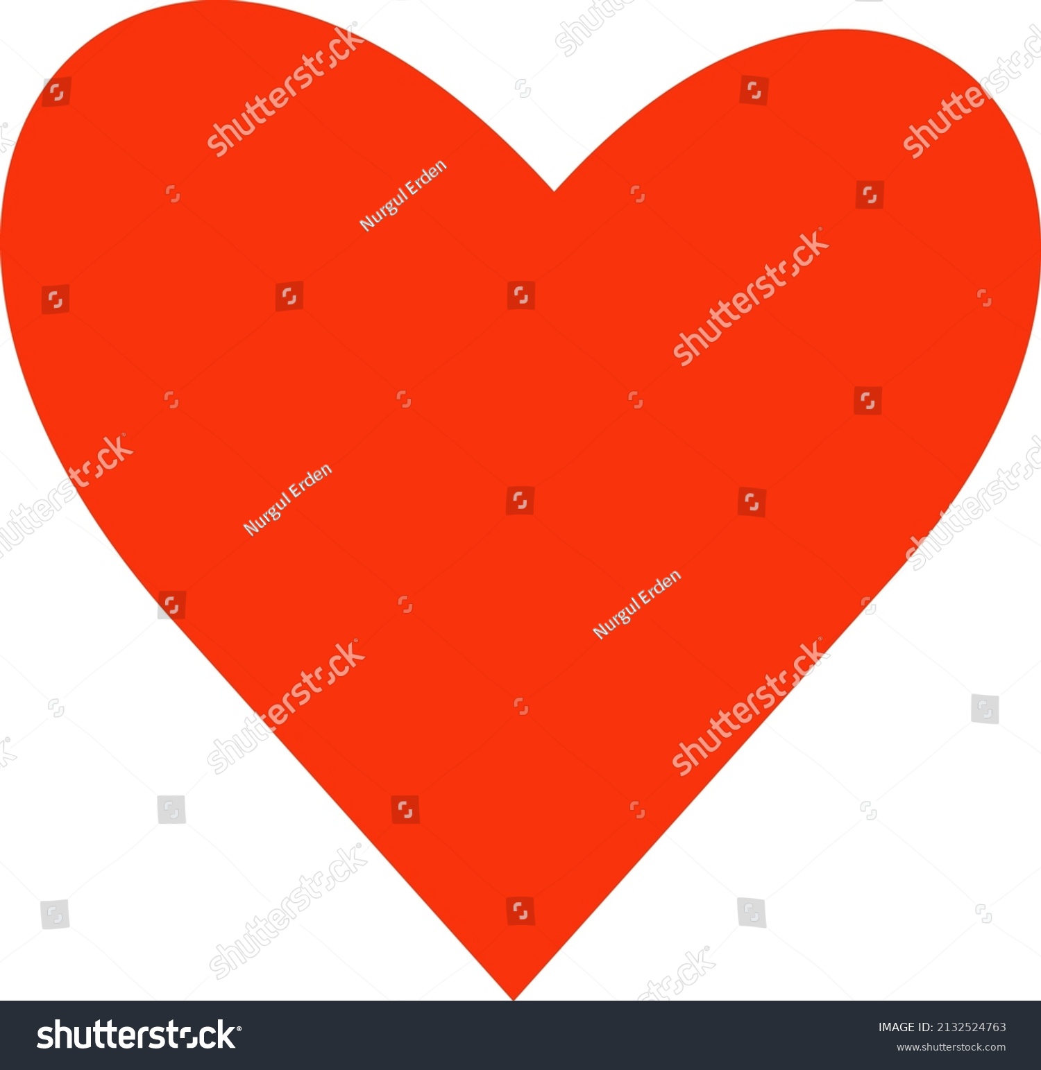 Red Heart Flat Design Background Vector Stock Vector (Royalty Free ...