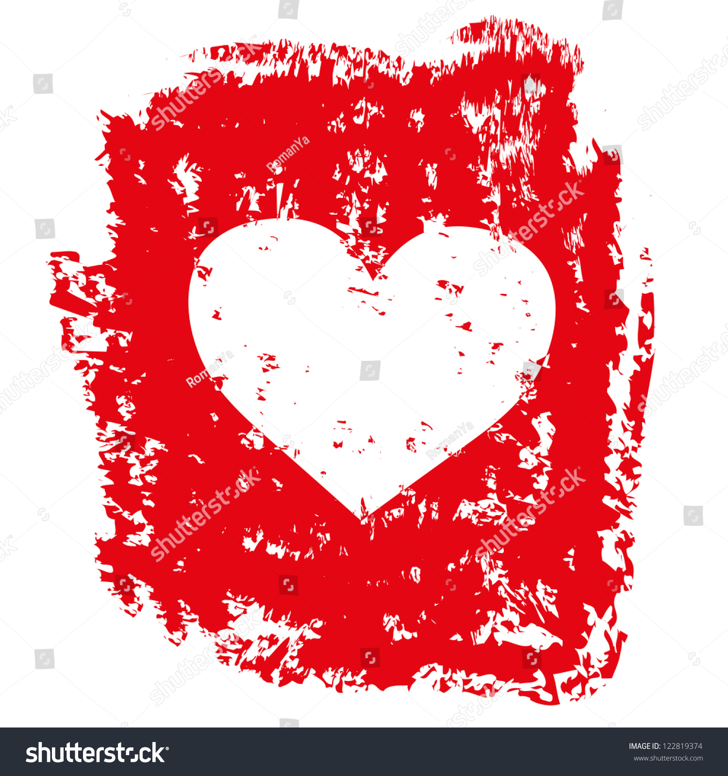 Red Heart Frame Stock Vector (Royalty Free) 122819374 | Shutterstock