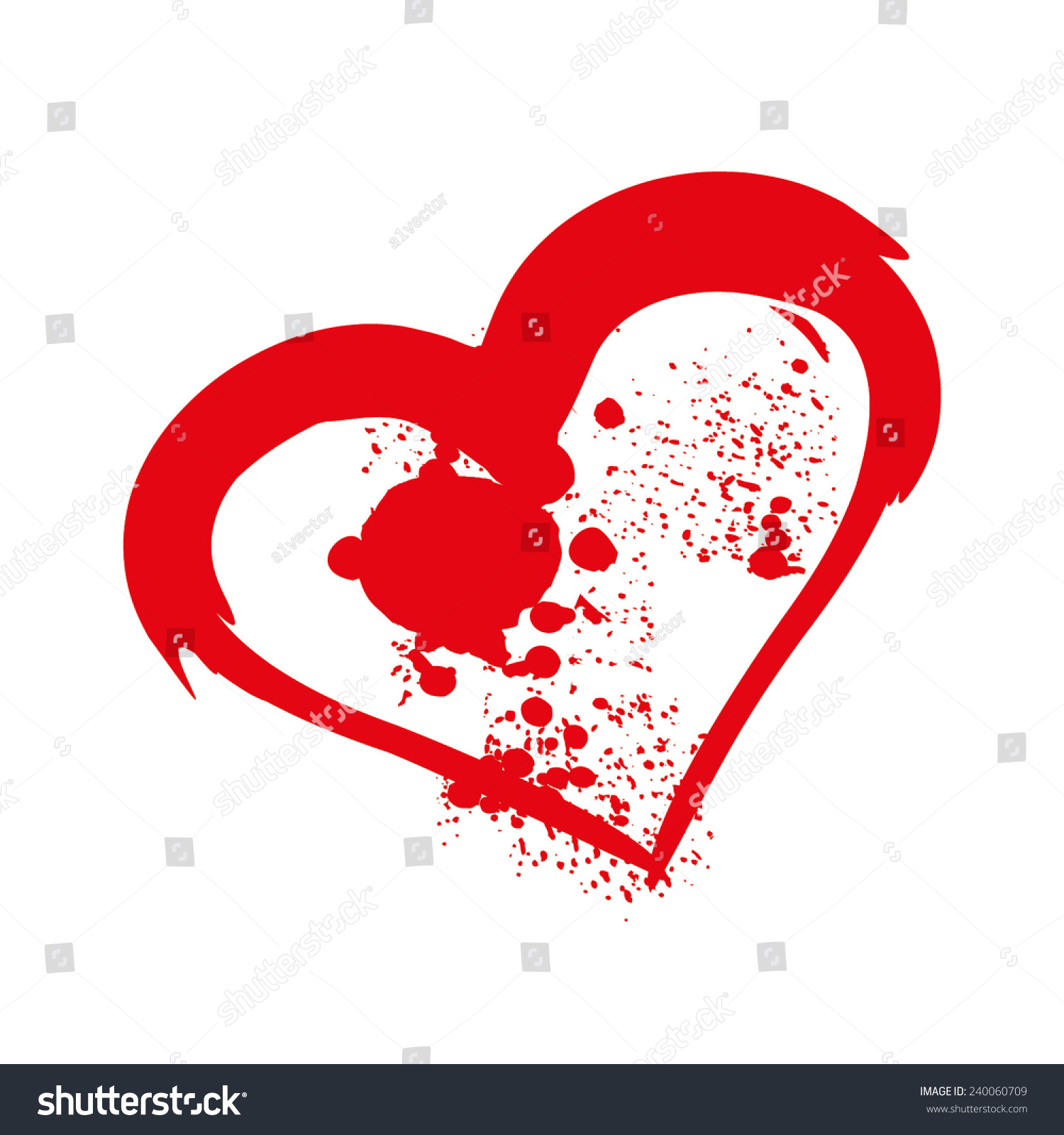 Red Heart Graphic Design Vector Art Stock Vector (Royalty Free ...