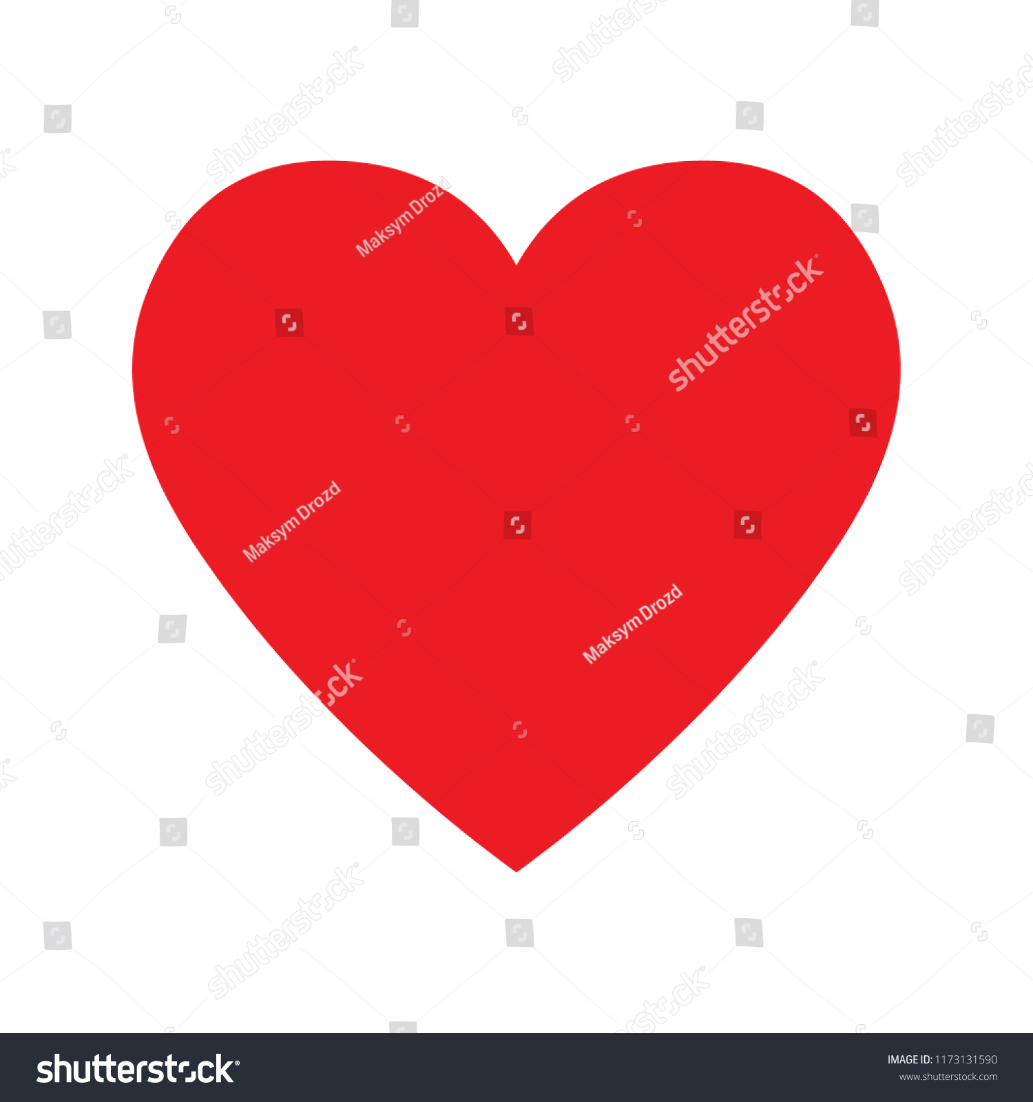 Red Heart Icon Vector: vector de stock (libre de regalías) 1173131590 ...