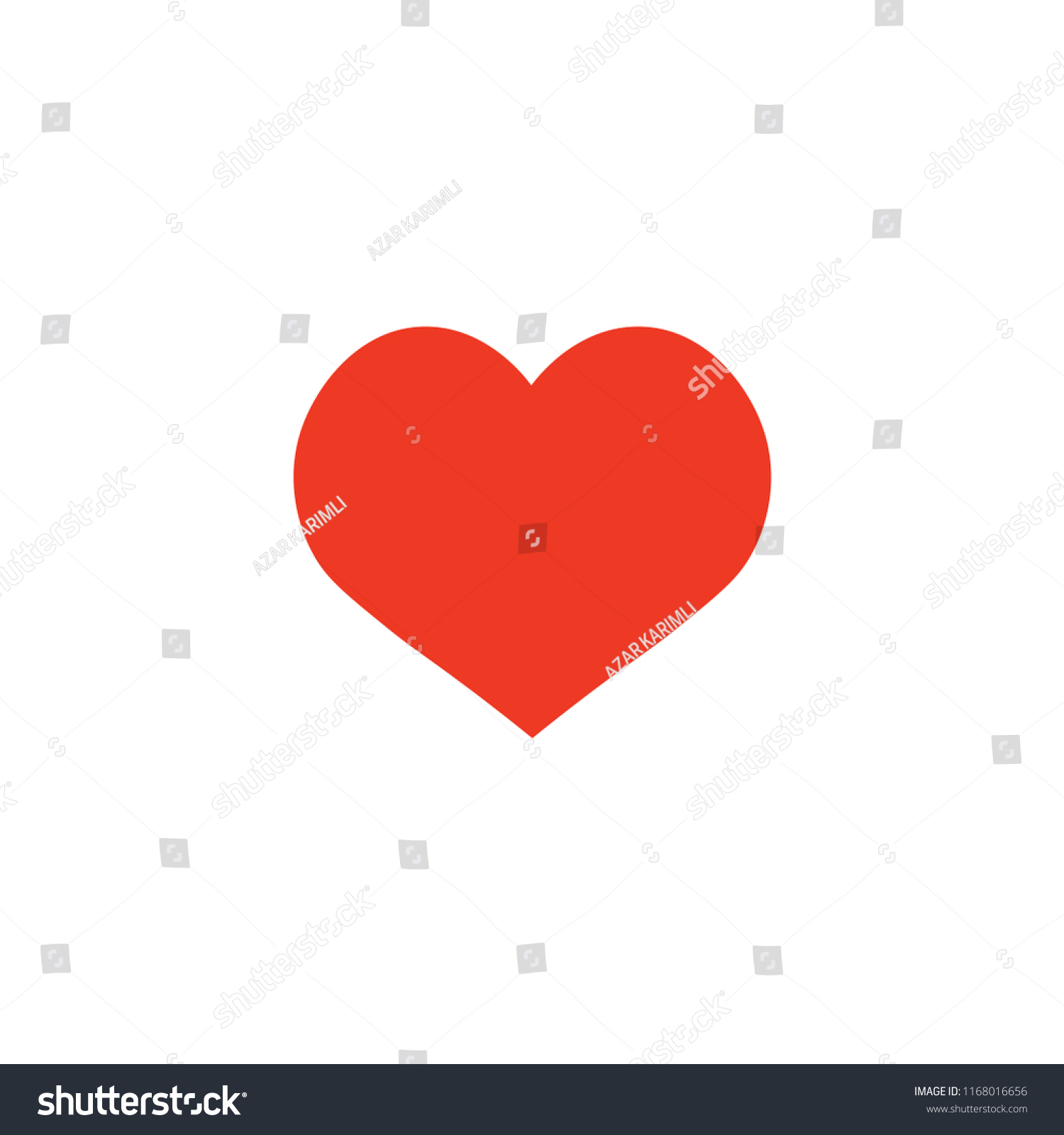 Red Heart Simple Icon Stock Vector (Royalty Free) 1168016656 | Shutterstock