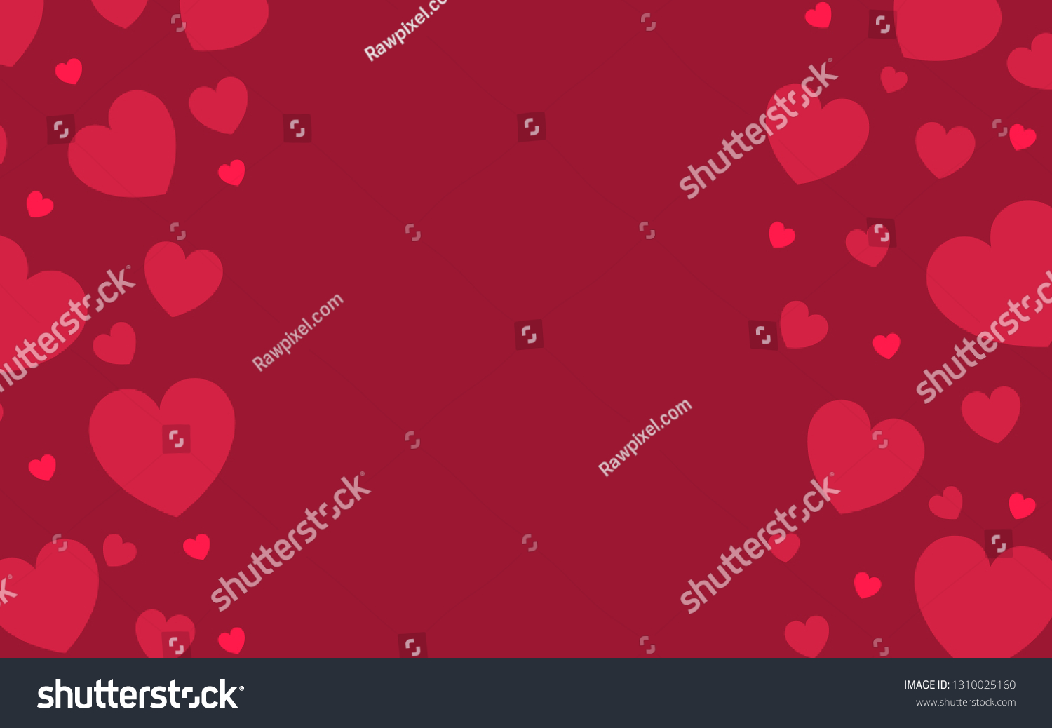 Red Hearts Background Design Vector Stock Vector (Royalty Free) 1310025160