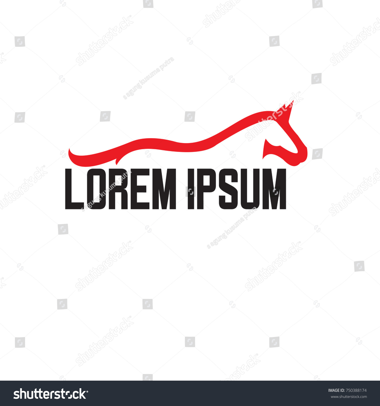 Red Horse Stock Vector (Royalty Free) 750388174 | Shutterstock