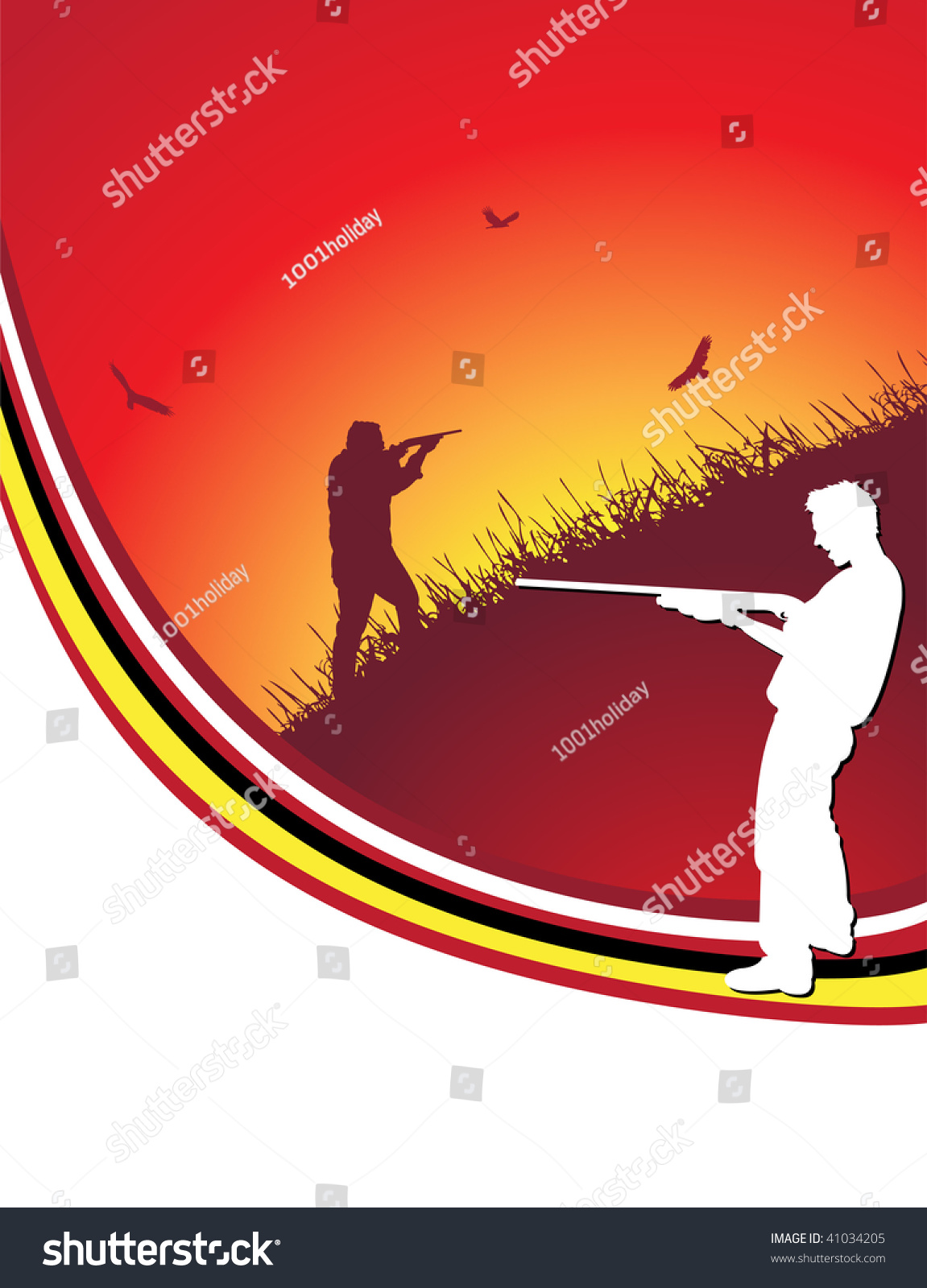 Red Hunter Frame Vector Illustration Stock Vector (Royalty Free) 41034205