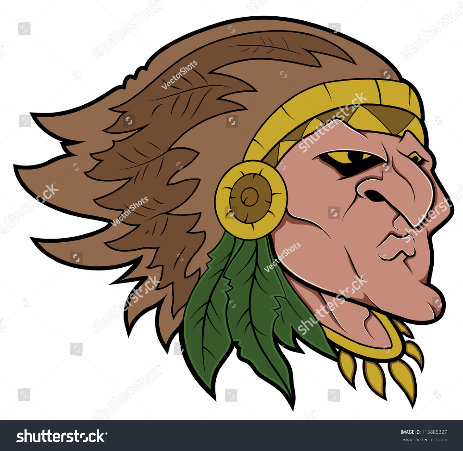 Red Indian Vector Mascot Tattoo: เวกเตอร์สต็อก (ปลอดค่าลิขสิทธิ์ ...