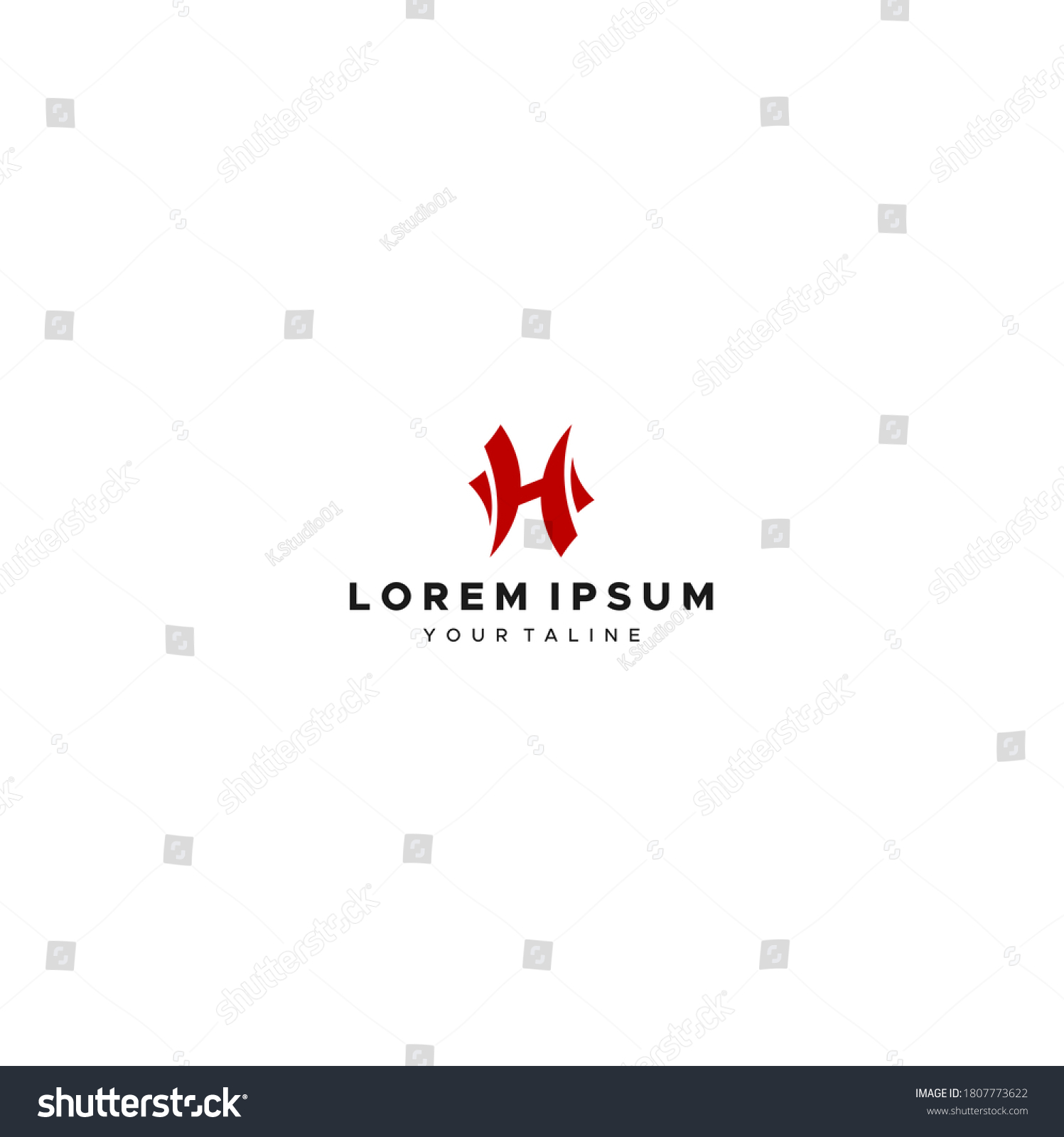 Red Initial H Logo Design Inspiration Stock Vector (Royalty Free ...