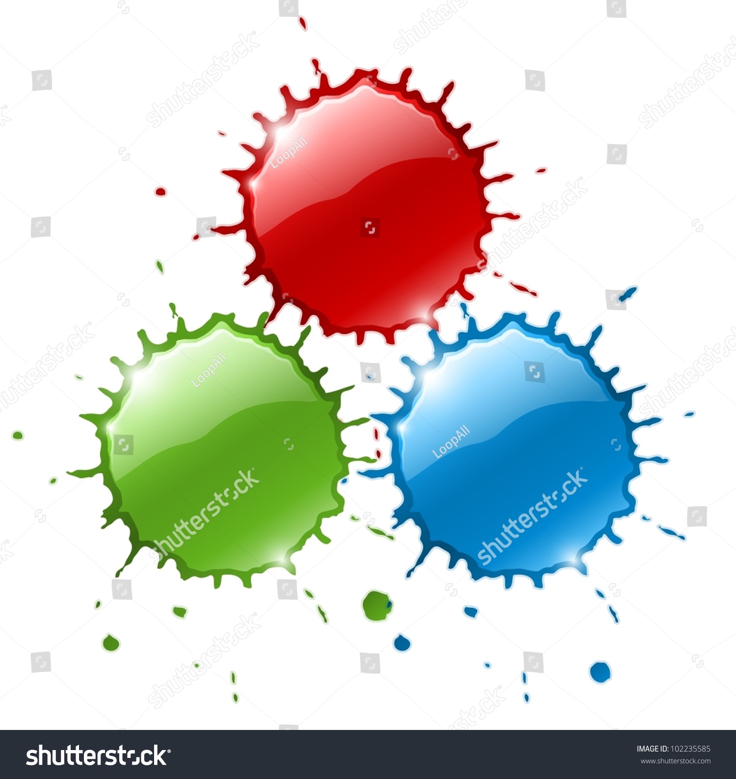 Red Ink Blob Splash Vector Illustration Stock Vector (Royalty Free ...