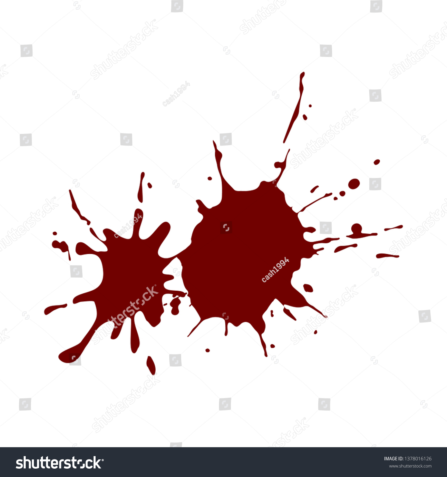 Red Ink Paint Splat Blot Texture Stock Vector (Royalty Free) 1378016126