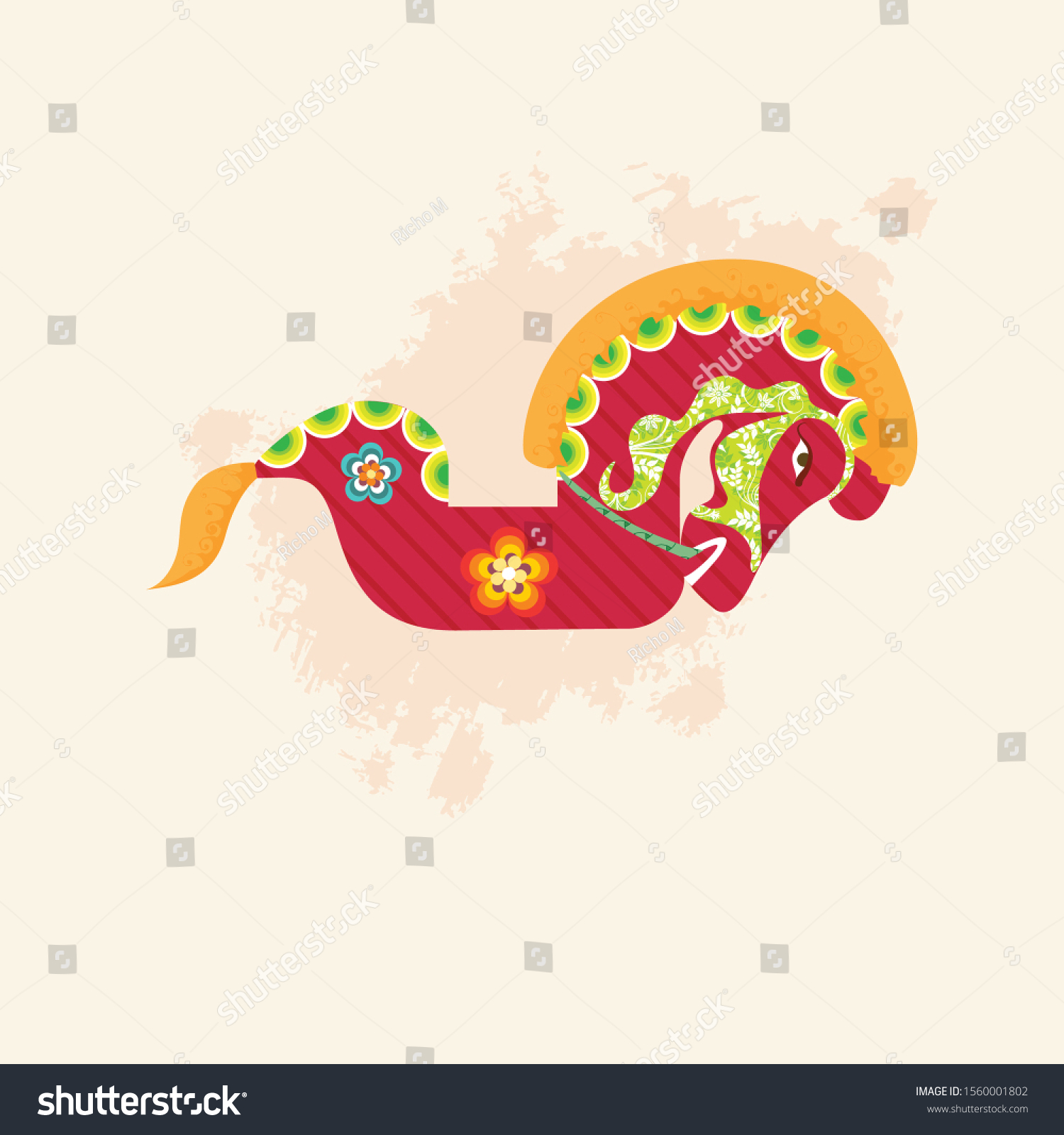 Red Jaranan Hobby Horse Vector Stock Vector (Royalty Free) 1560001802