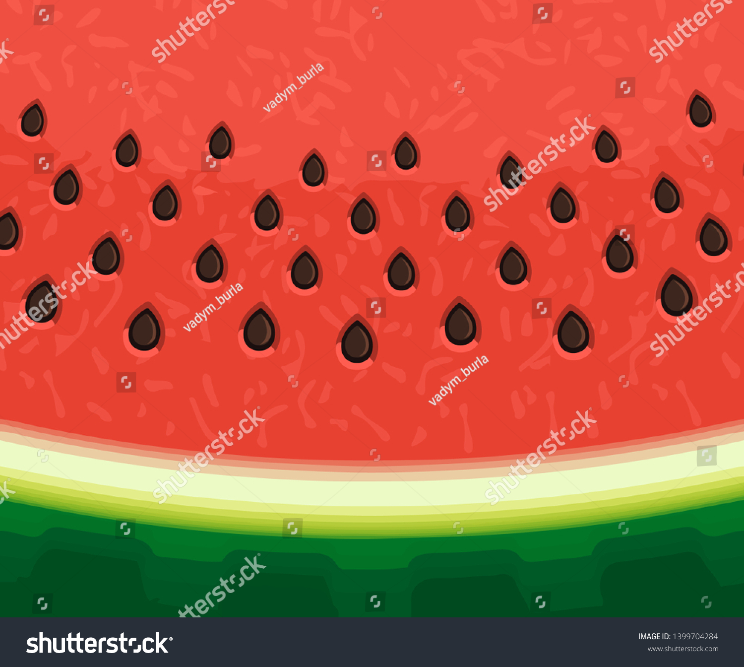 Red Juicy Watermelon Slice Close Texture Stock Vector (Royalty Free ...