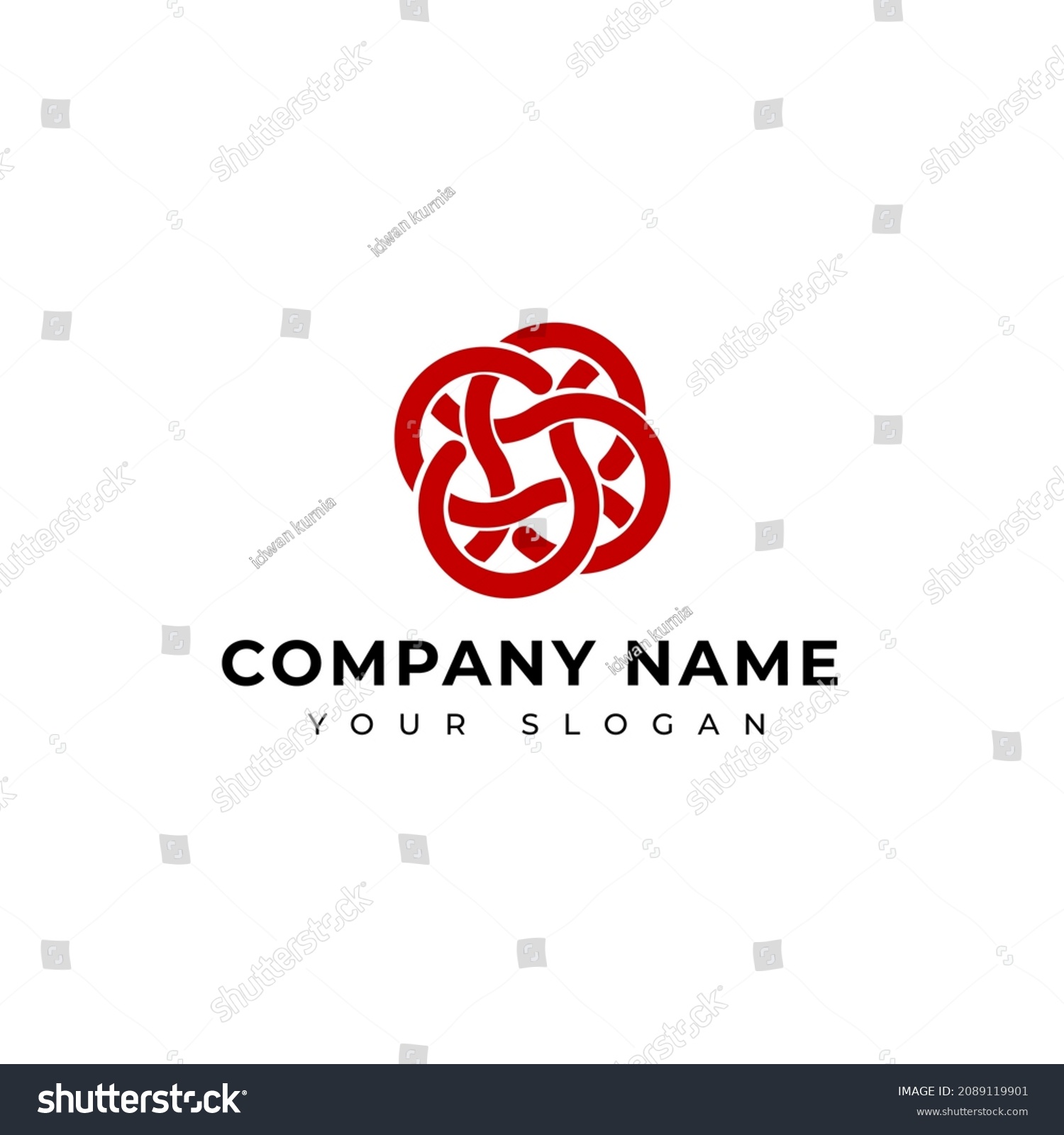 Red Knot Logo Design Vector Template Stock Vector (Royalty Free ...