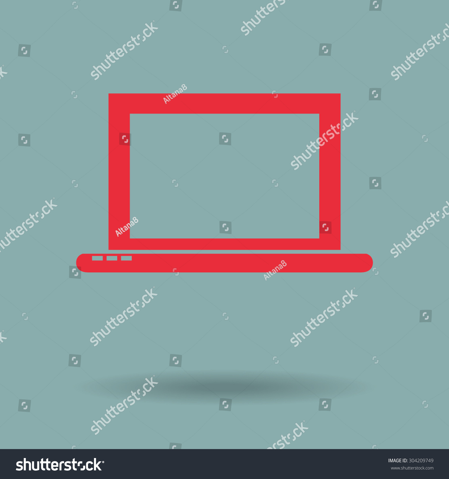 Red Laptop Icon Stock Vector (Royalty Free) 304209749 | Shutterstock