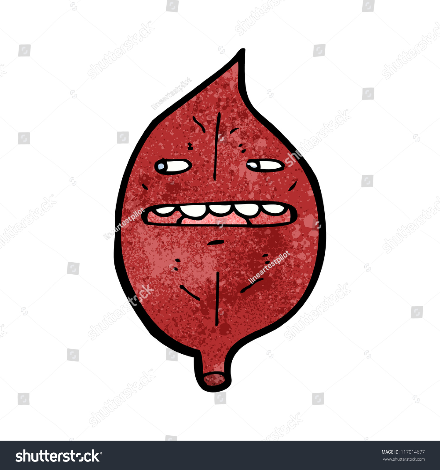 Red Leaf Cartoon Character Stock Vector (Royalty Free) 117014677 ...
