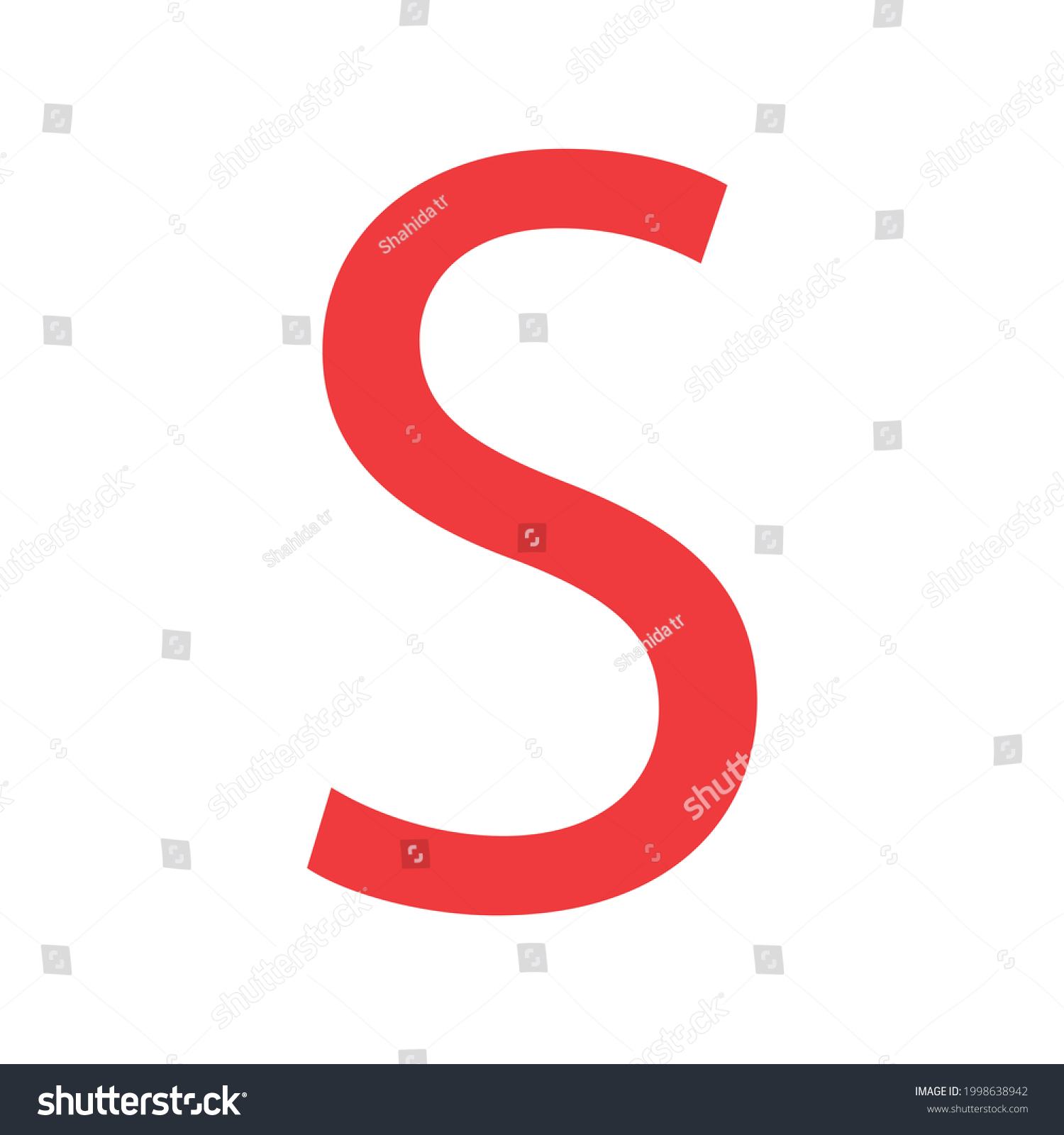 Red Letter S Simple Clip Art Stock Vector (Royalty Free) 1998638942 ...