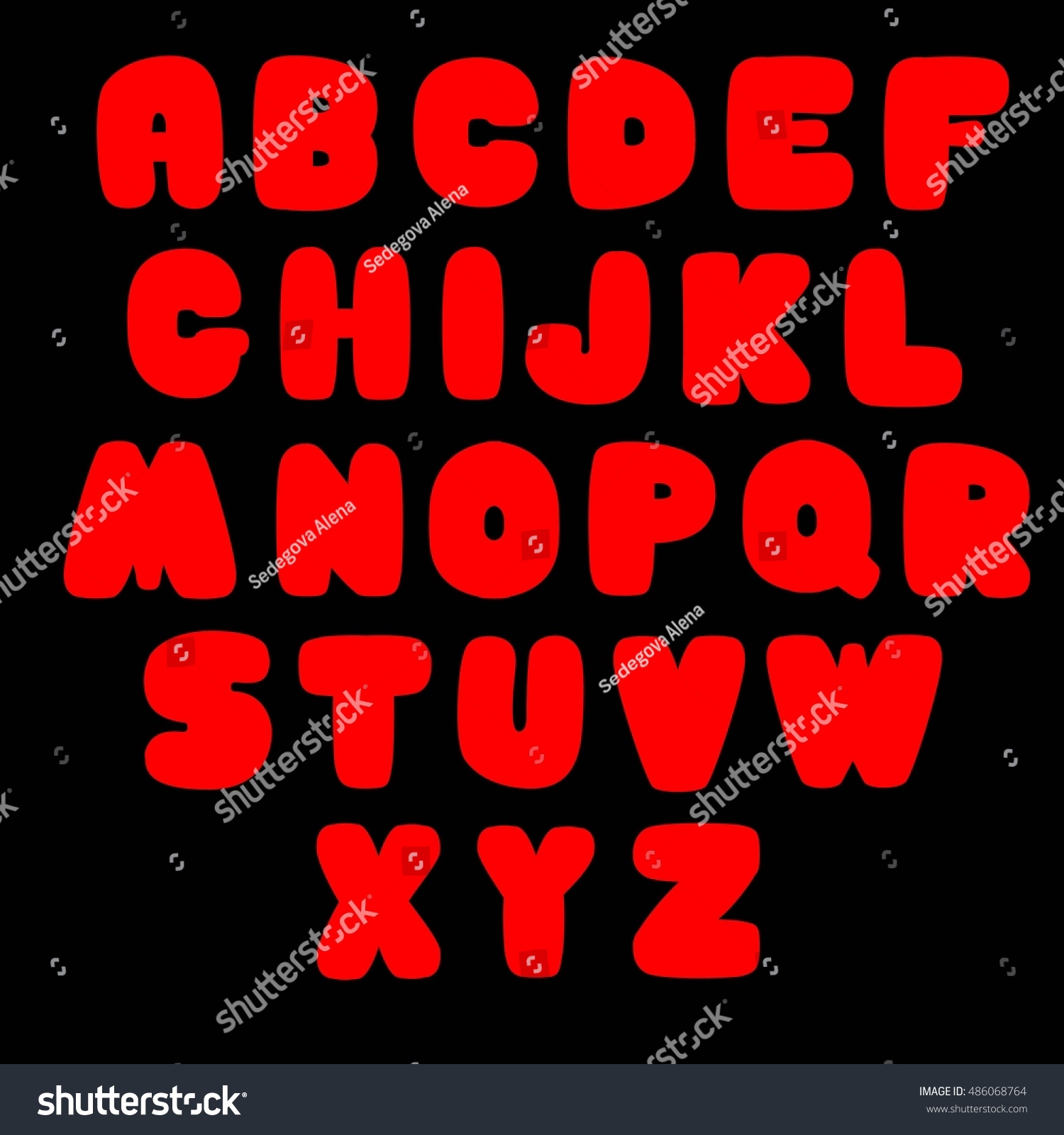 Red Letters Stock Vector (Royalty Free) 486068764 | Shutterstock
