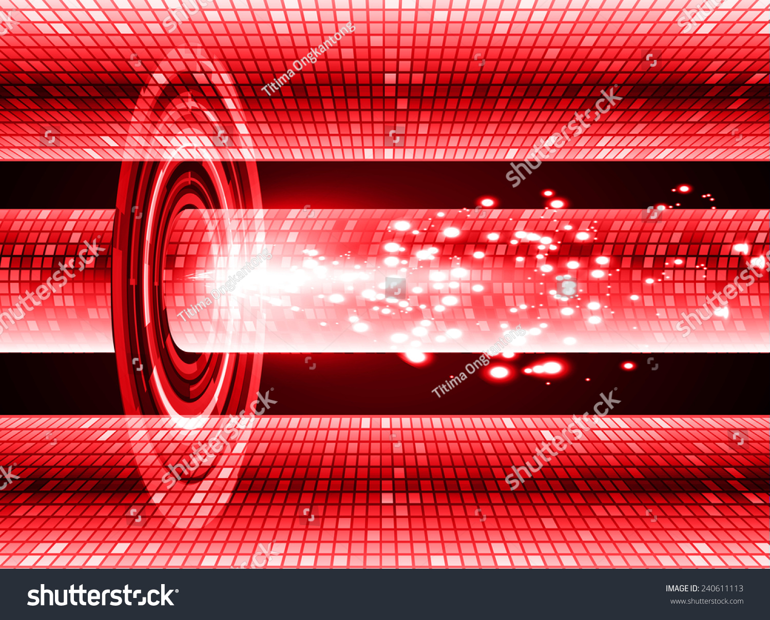 Red Light Abstract Technology Background Computer Stock Vector (Royalty ...
