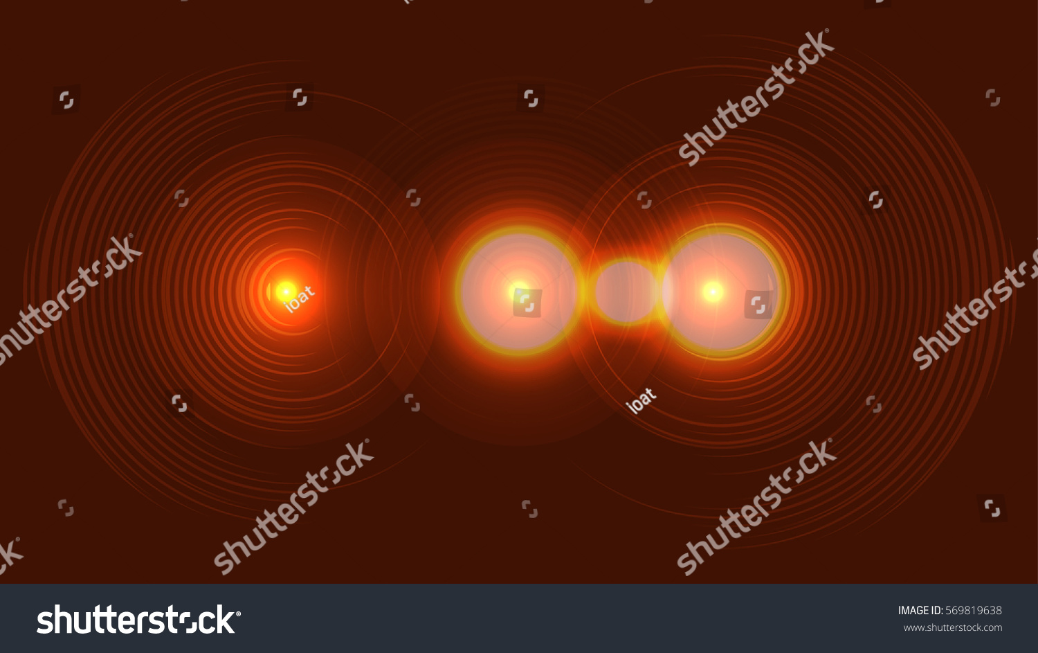 Red Light Sound Wave Vector Background Stock Vector (Royalty Free ...