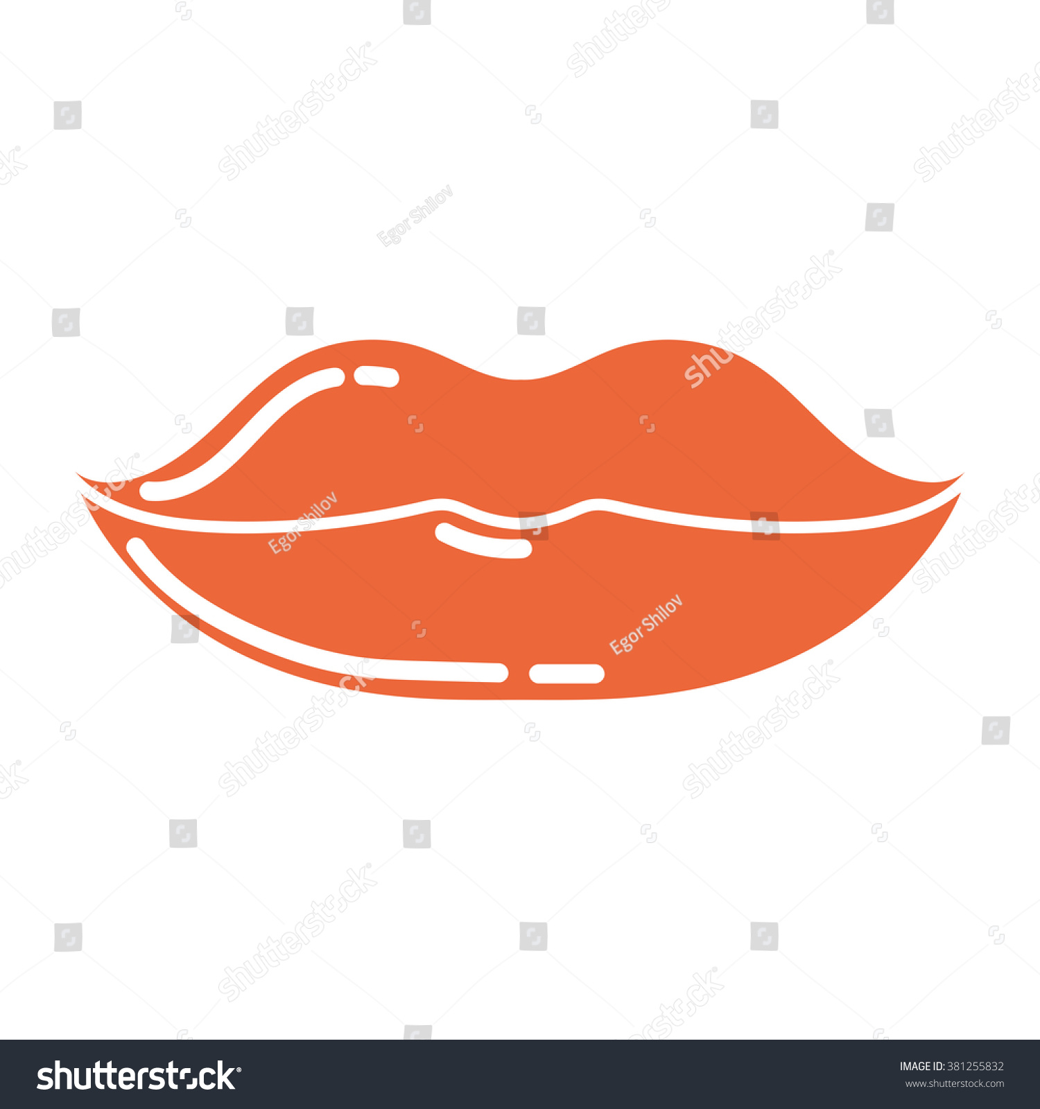 Red Lips Vector Illustration Stock Vector (Royalty Free) 381255832 ...