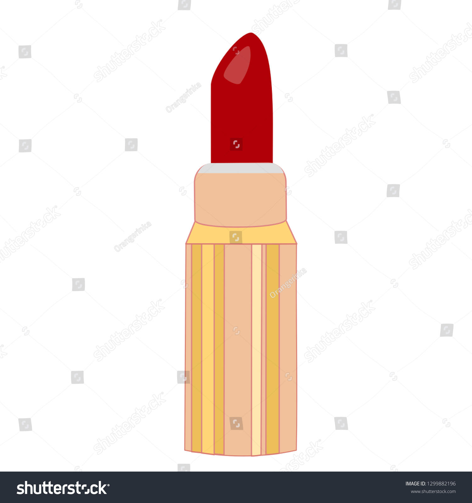 Red Lipstick Vector Isolated Stock Vector (Royalty Free) 1299882196 ...