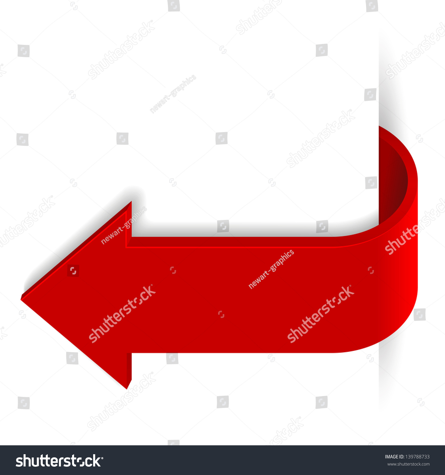 Red Long Arrow Stock Vector (Royalty Free) 139788733