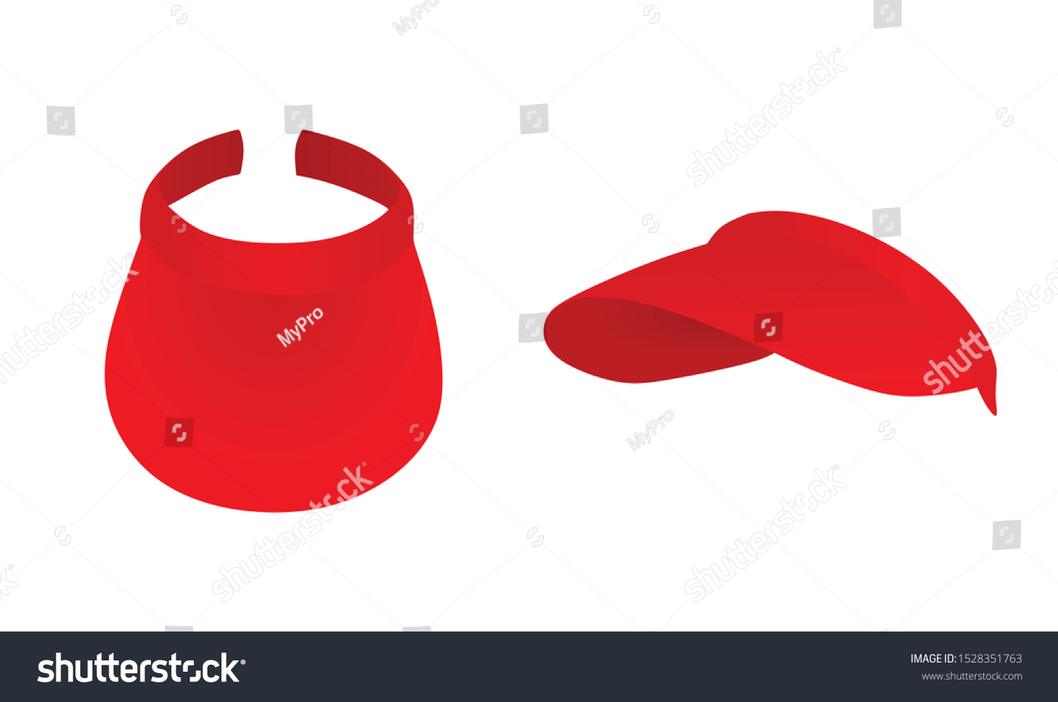 Red Long Visor Cap Vector Illustration Stock Vector (Royalty Free ...