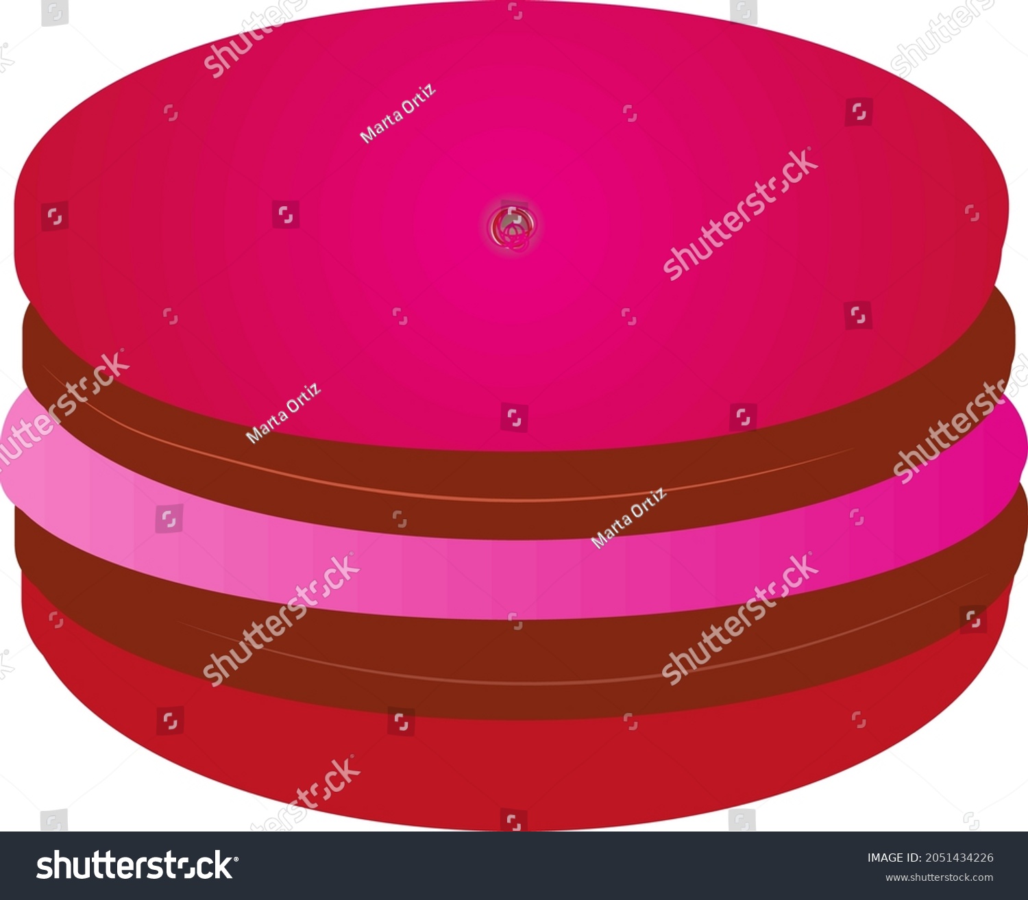 Red Macaroon On Transparent Background Stock Vector (Royalty Free ...