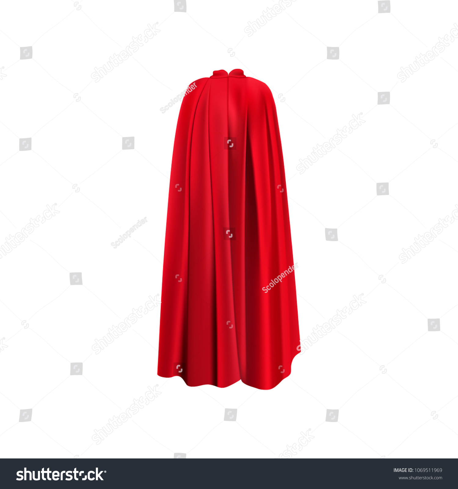 Red Mantle Cloak Cape Vector Illustration: vetor stock (livre de ...
