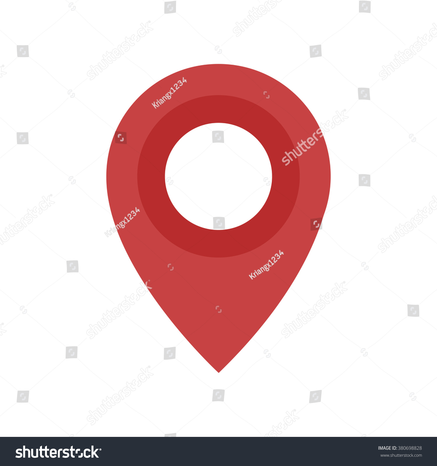 Red Map Pin Icon Stock Vector (Royalty Free) 380698828 | Shutterstock