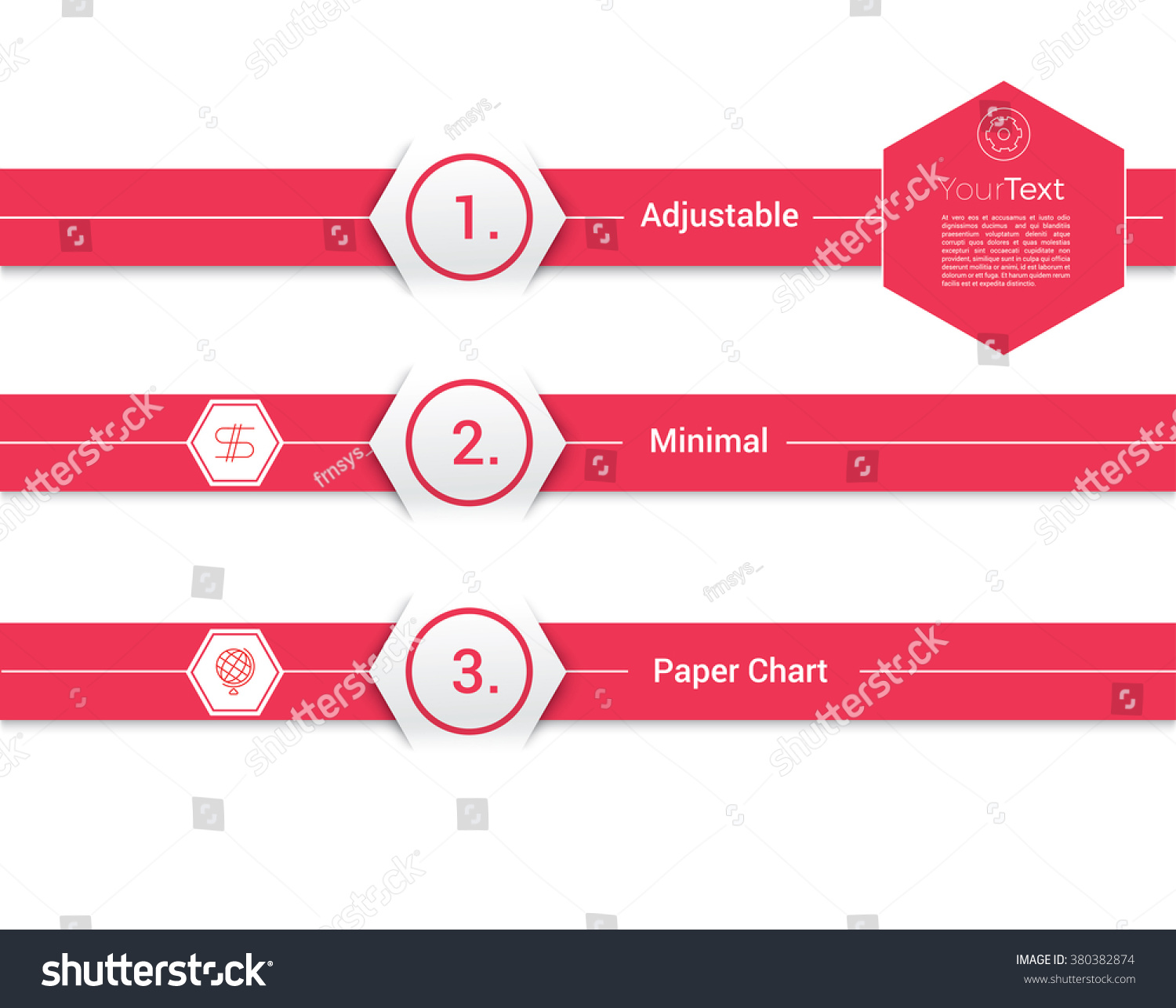Red Menu Bars Your Adjustable Layout Stock Vector (Royalty Free ...