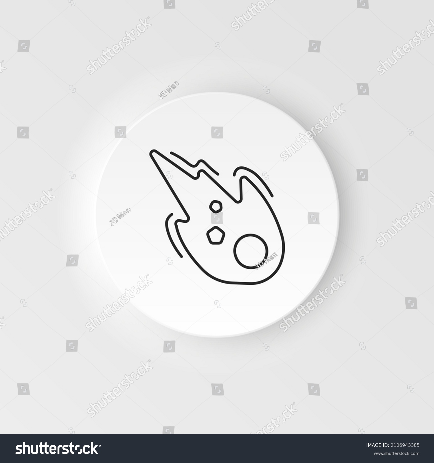 Red Meteor Ball Falling High Speed Stock Vector (Royalty Free ...